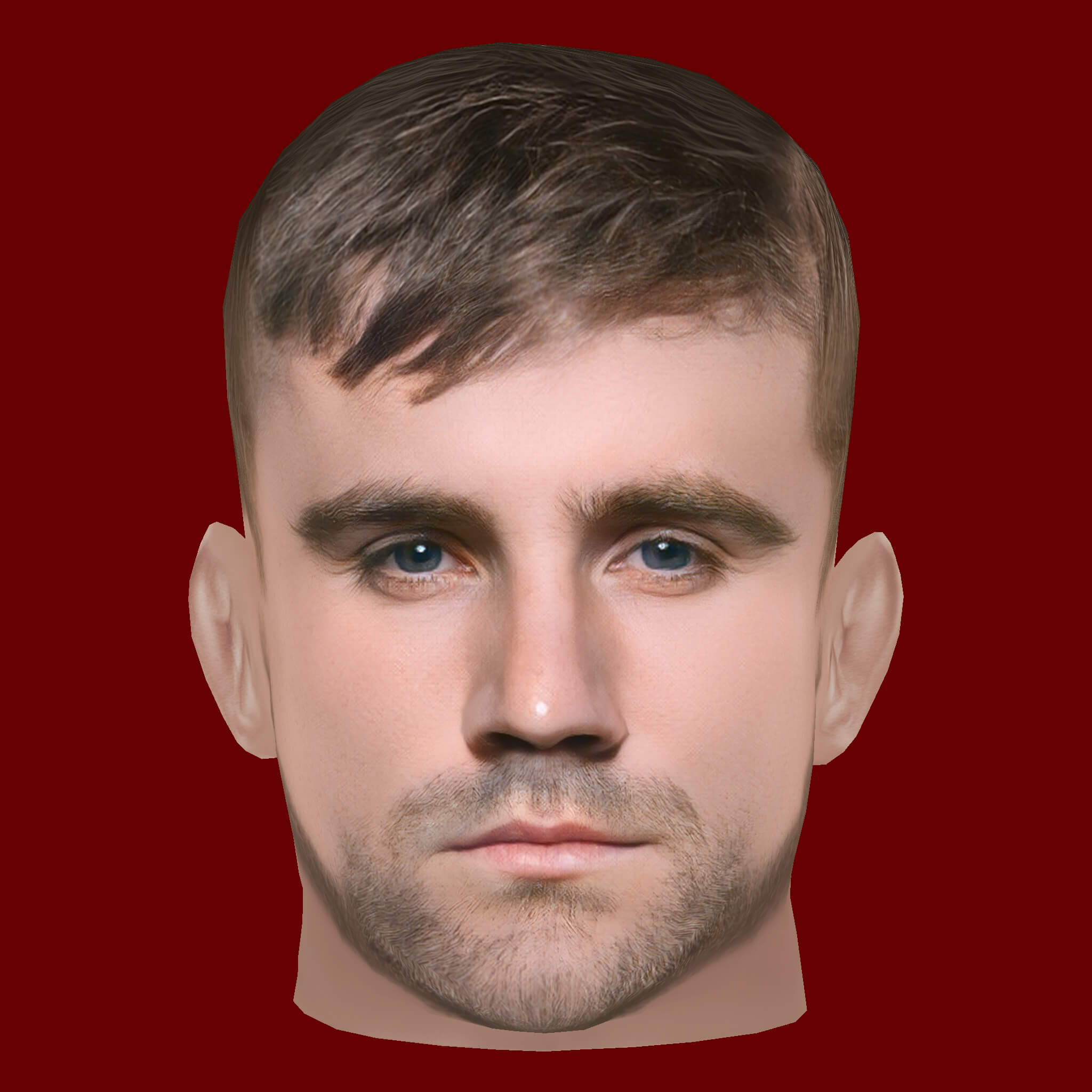 Luke Shaw Head - Low Poly Head for Game 3D Model by Nammichael