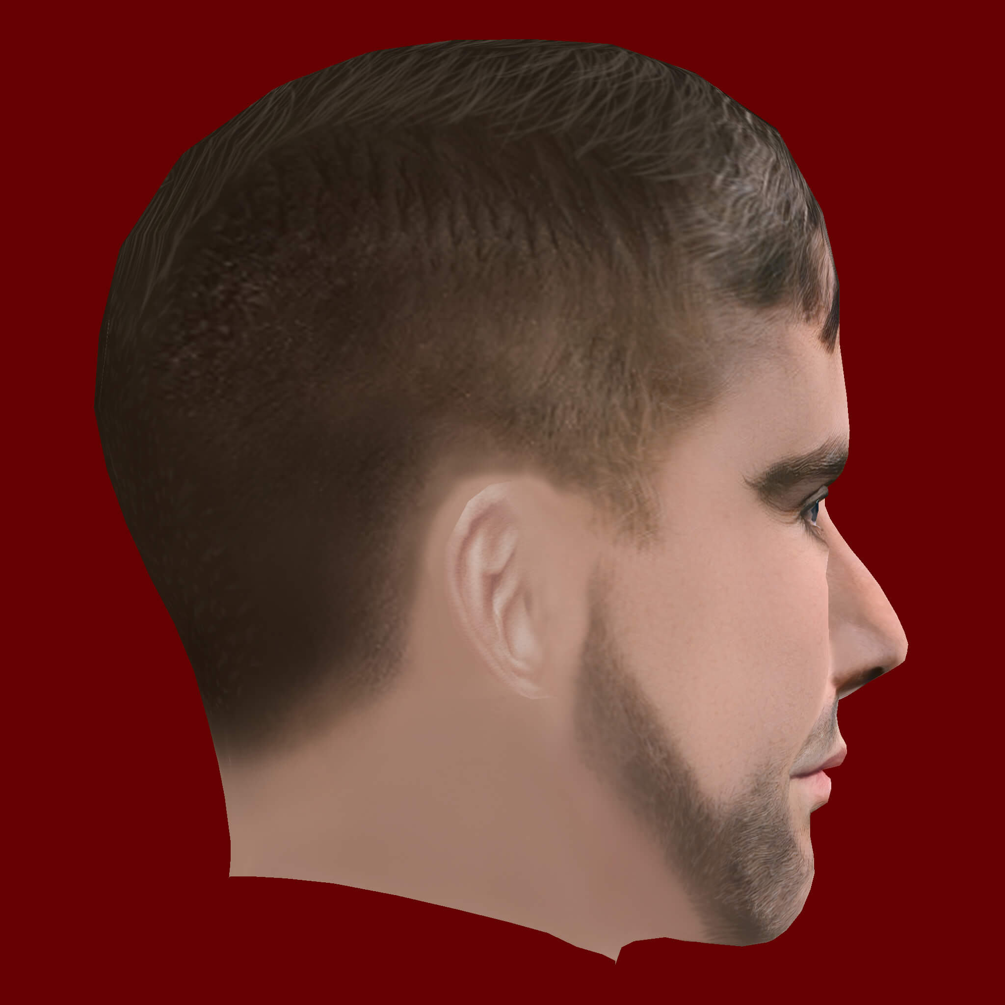 Luke Shaw Head - Low Poly Head for Game 3D Model by Nammichael