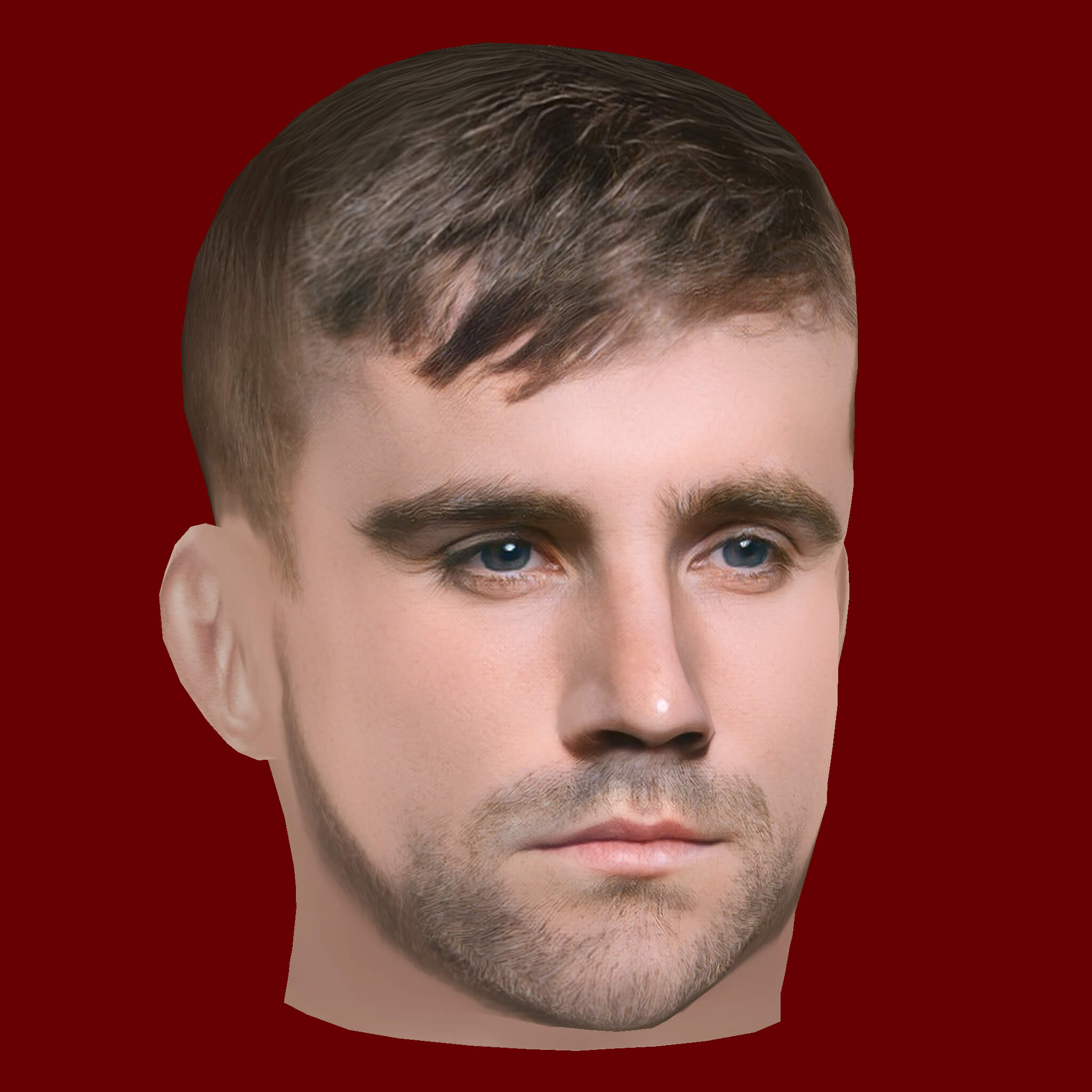 Luke Shaw Head - Low Poly Head for Game 3D Model by Nammichael