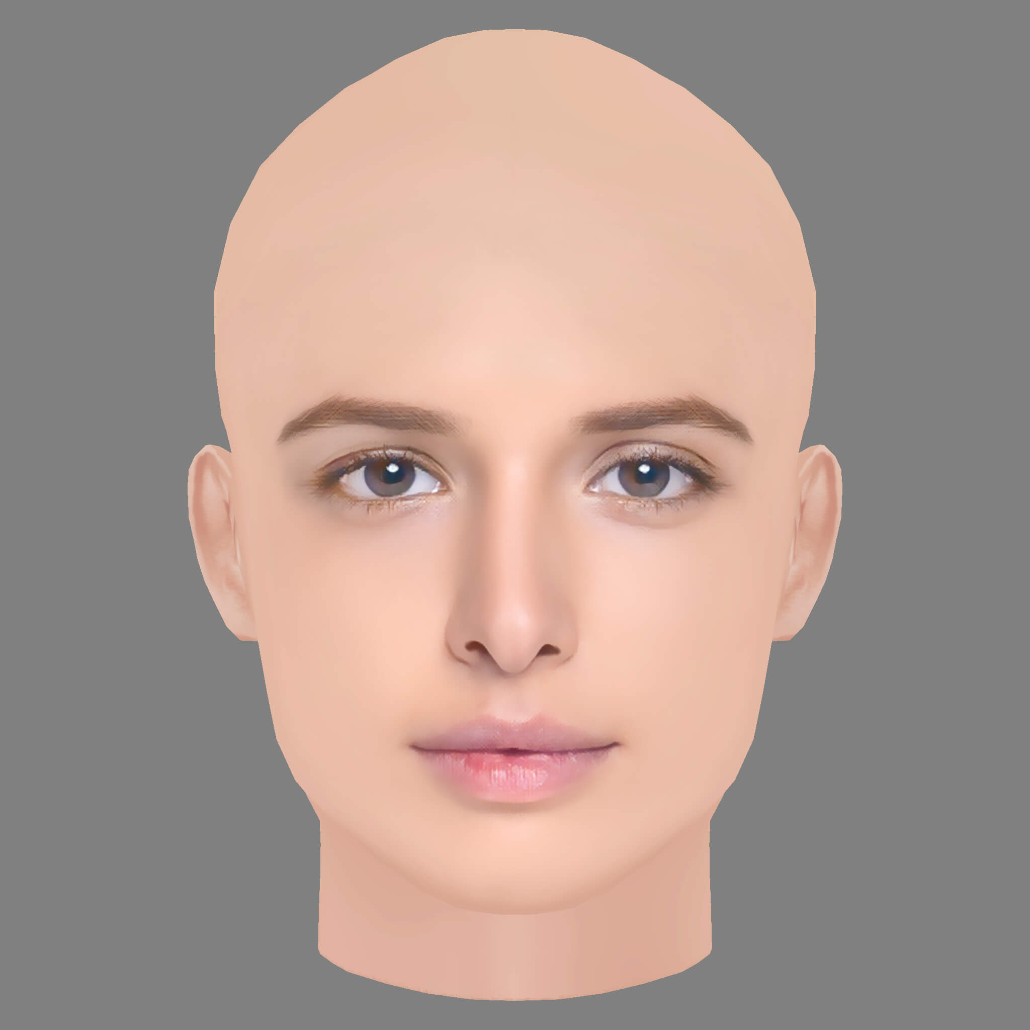 Lyubov Aksyonova Head - No Hair - Low Poly Head for Game 3D Model by ...