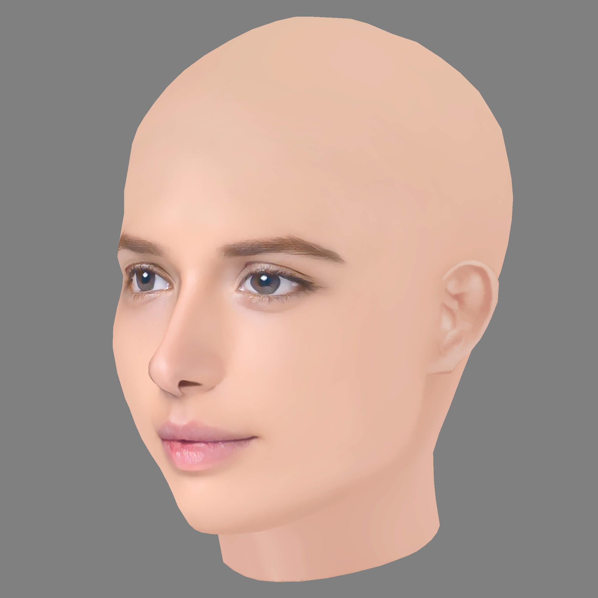 Lyubov Aksyonova Head - No Hair - Low Poly Head for Game 3D Model by ...