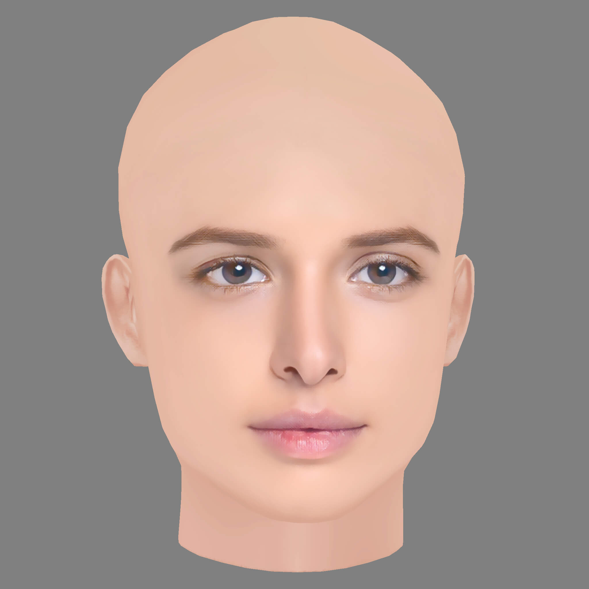 Lyubov Aksyonova Head - No Hair - Low Poly Head for Game 3D Model by ...