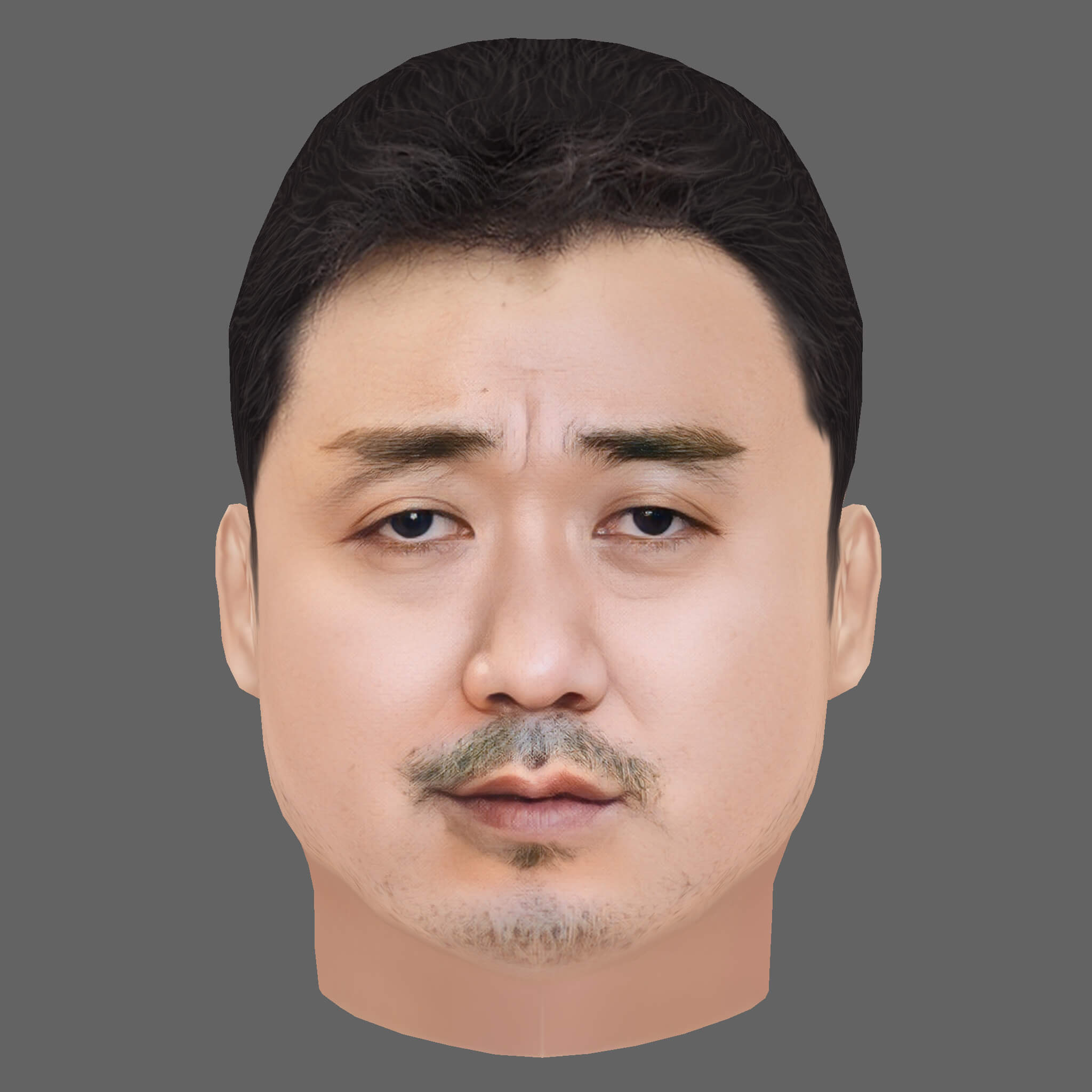 Ma Dong Seok Head - Low Poly Head for Game 3D Model by Nammichael
