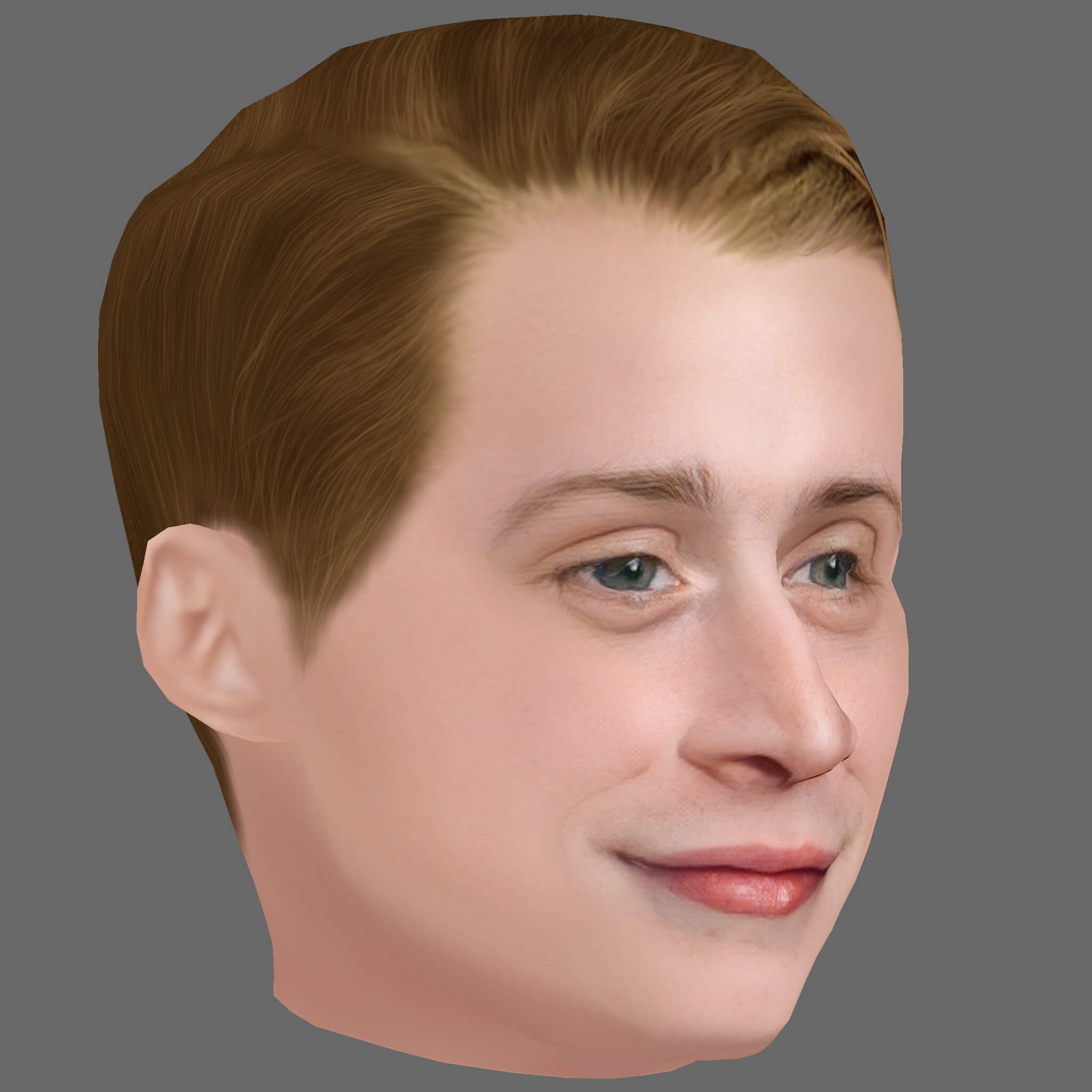 Macaulay Culkin Head - Low Poly Head for Game Low Poly 3D Model by ...