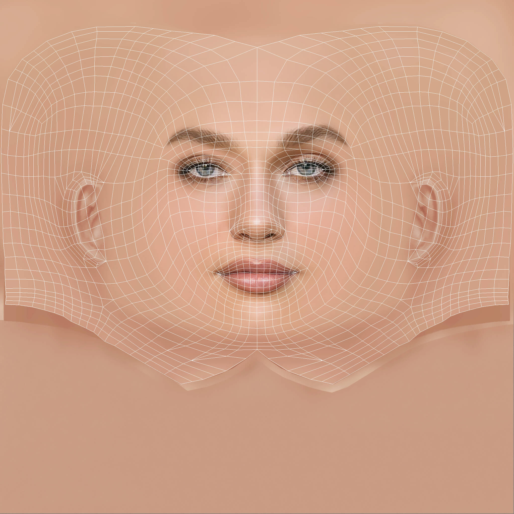 Maddie Ziegler Head - No Hair - Low Poly Head for Game 3D Model by ...