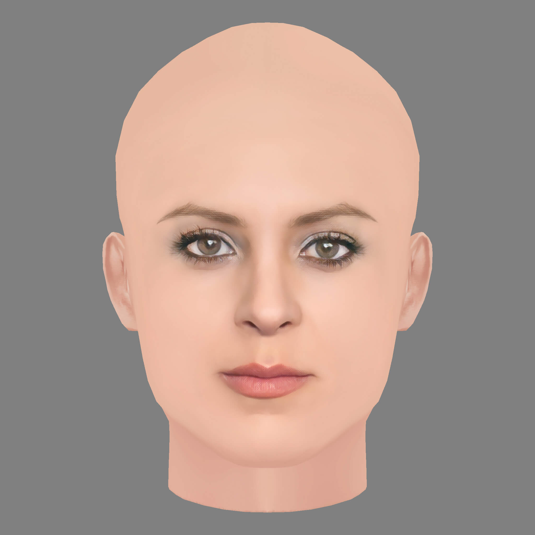 Maggie Civantos Head - No Hair - Low Poly Head for Game 3D Model by ...