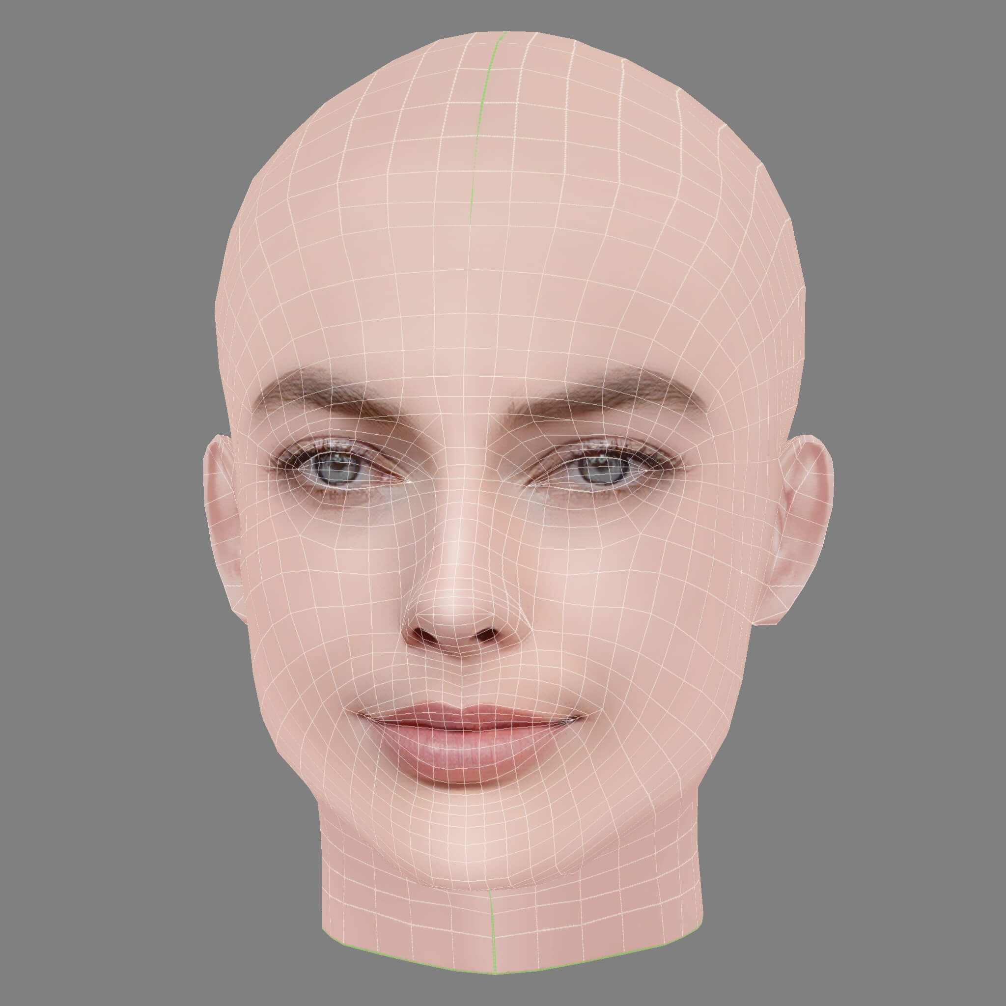 Margot Robbie Head - No Hair - Low Poly Head for Game 3D Model by ...