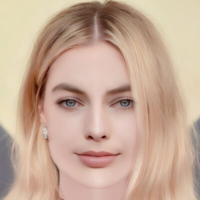 Margot Robbie Head - No Hair - Low Poly Head for Game 3D Model by ...