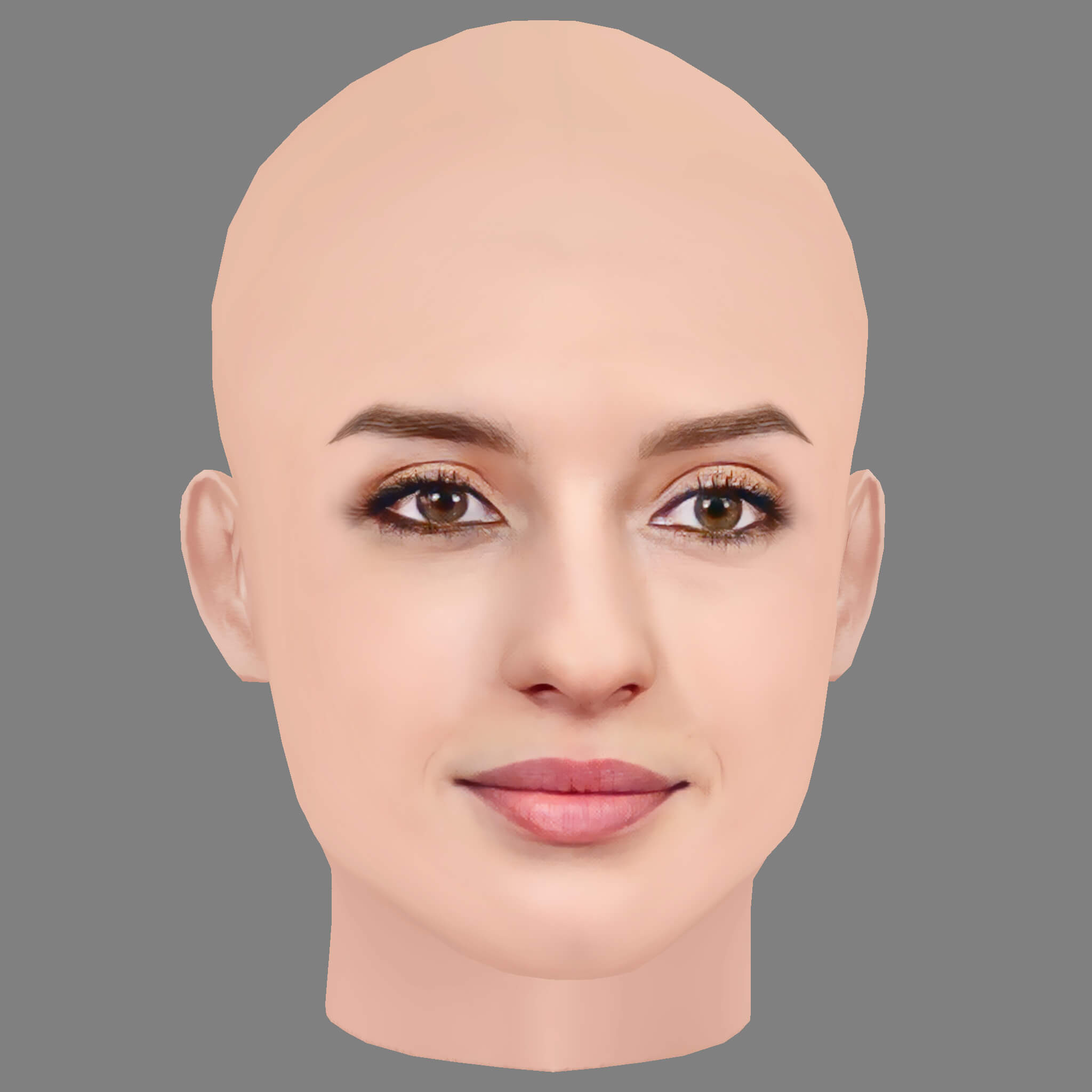 Maria Valverde Head - No Hair - Low Poly Head for Game 3D Model by ...