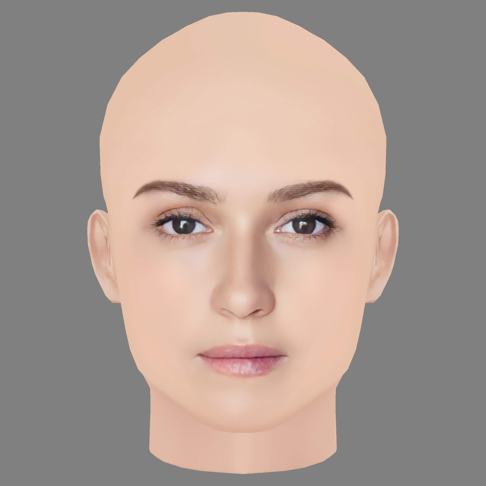 Mariya Poezzhaeva Head - No Hair - Low Poly Head for Game 3D Model by ...