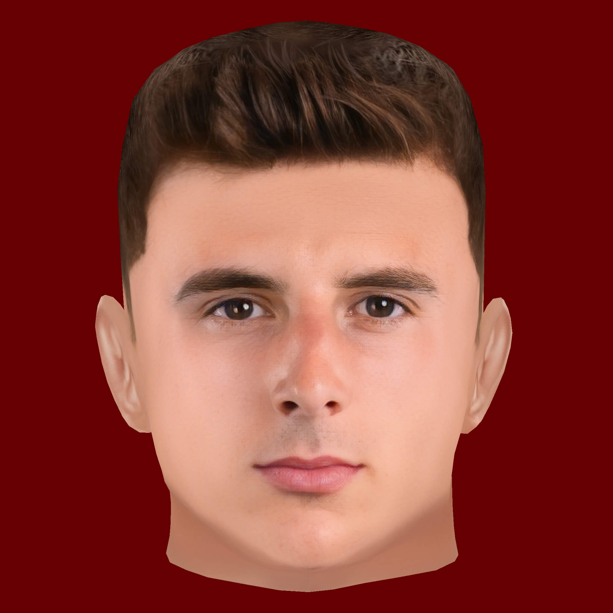 Mason Mount Head - Low Poly Head for Game 3D Model by Nammichael