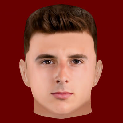 Mason Mount Head - Low Poly Head for Game 3D Model by Nammichael