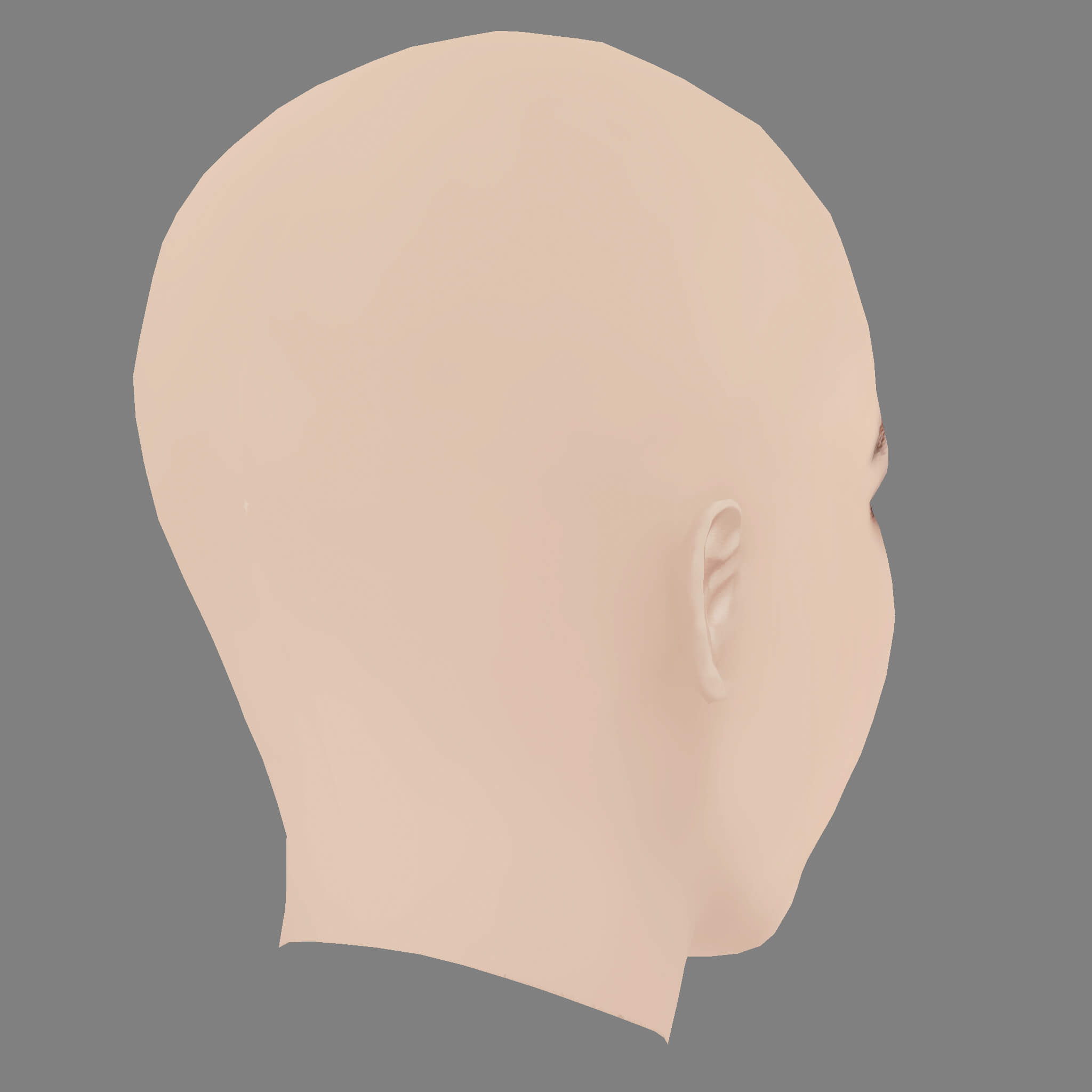 Mathilde Ollivier Head - No Hair - Low Poly Head for Game 3D Model by ...