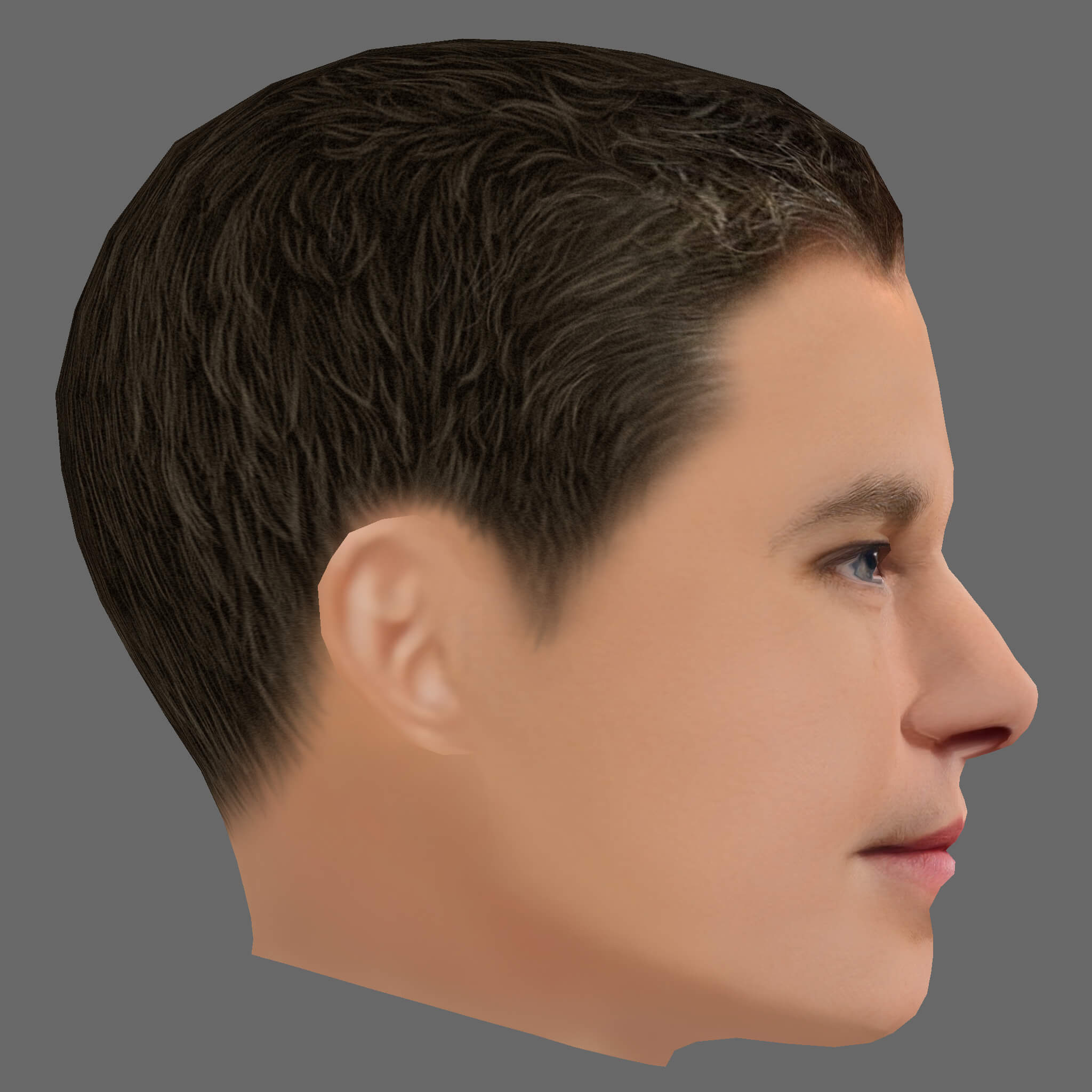 Matt Damon Head - Low Poly Head for Game Low Poly 3D Model by Nammichael