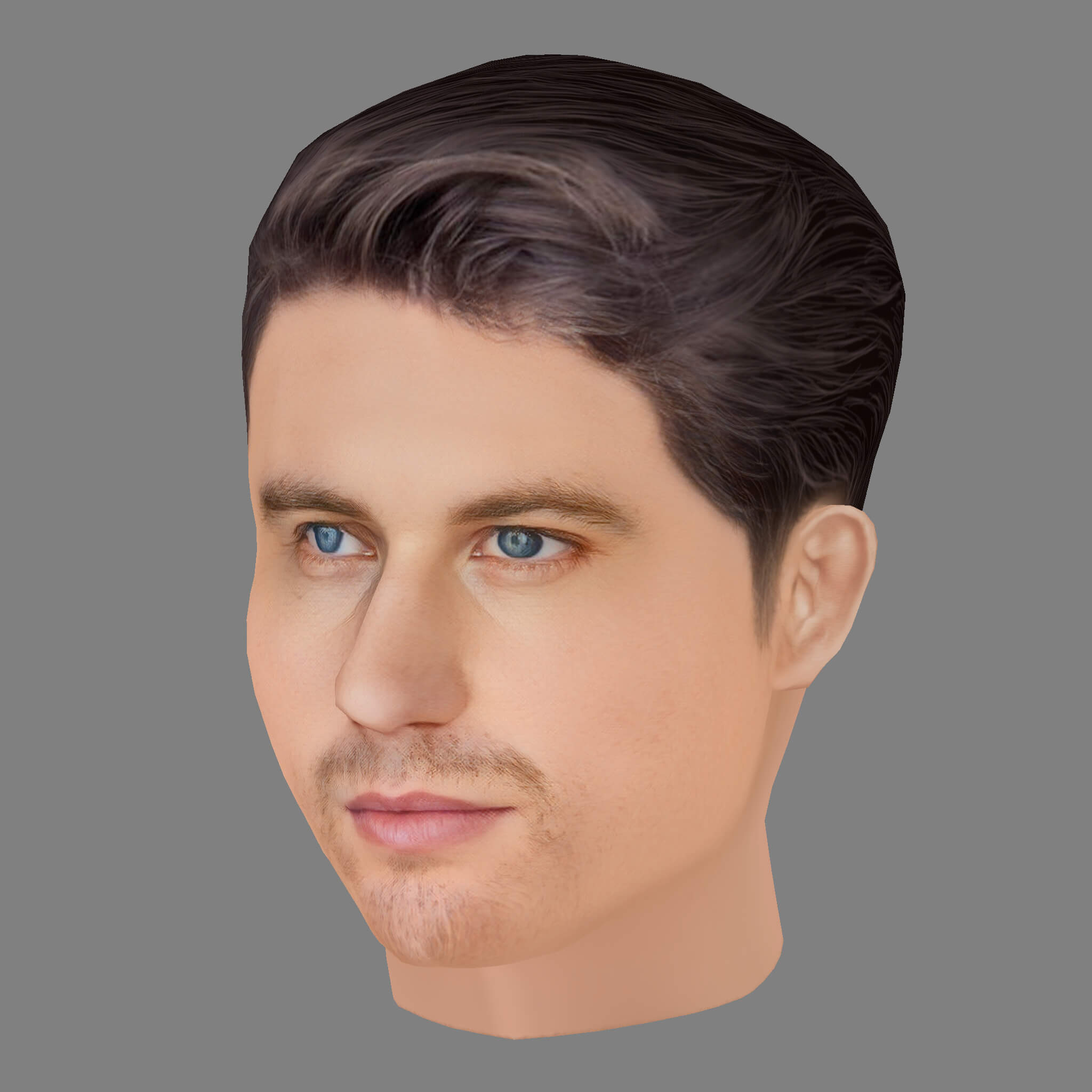 Matthew Luret Head - Low Poly Head for Game 3D Model by Nammichael