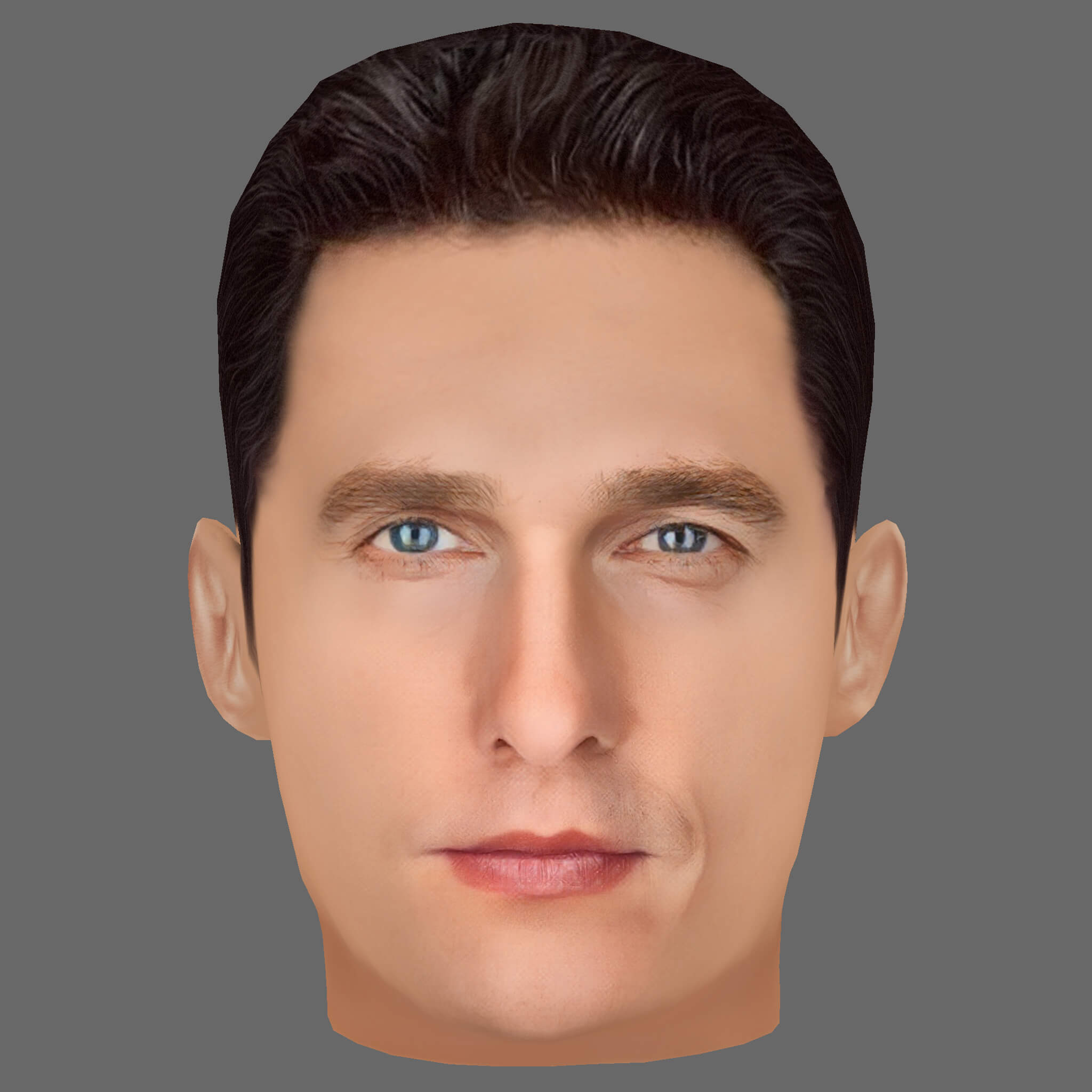 Matthew Mcconaughey Head - Low Poly Head for Game Low Poly 3D Model by ...