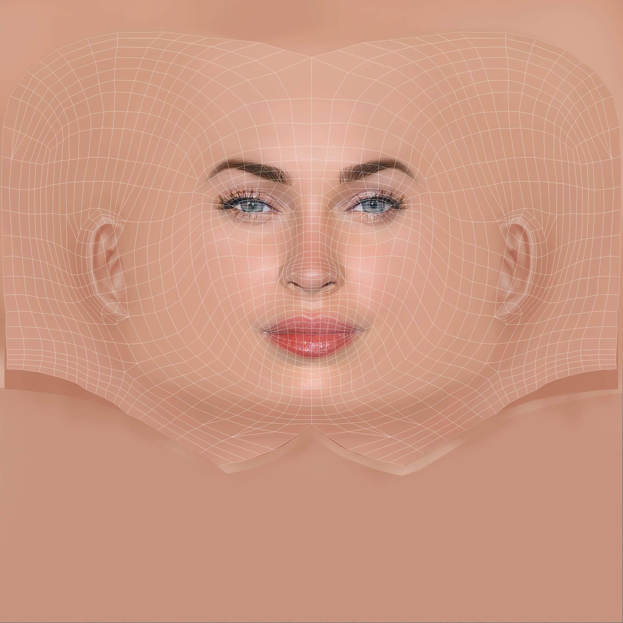 Megan Fox Head - No Hair - Low Poly Head for Game 3D Model by Nammichael