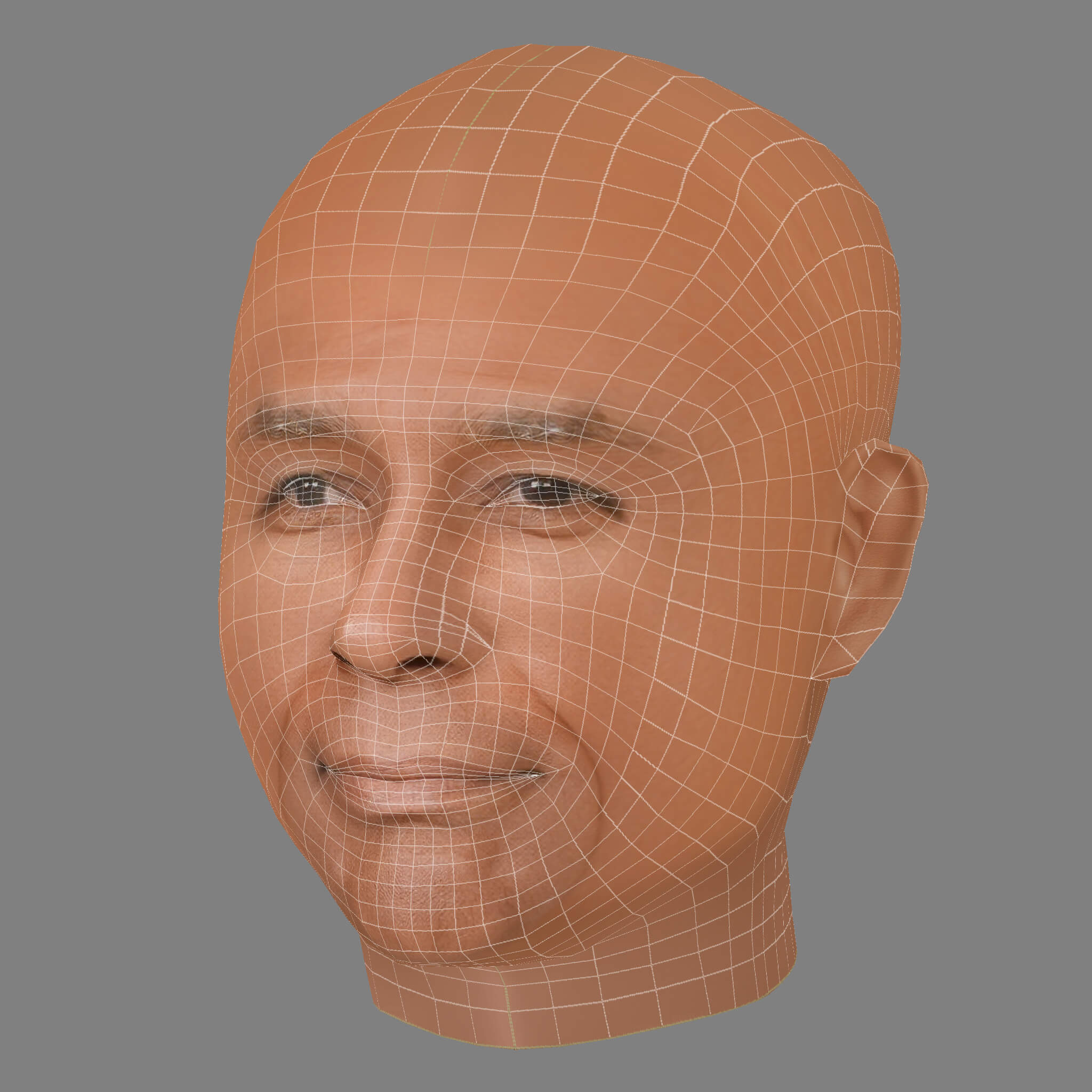 Michael Dorn Head - Low Poly Head for Game 3D Model by Nammichael