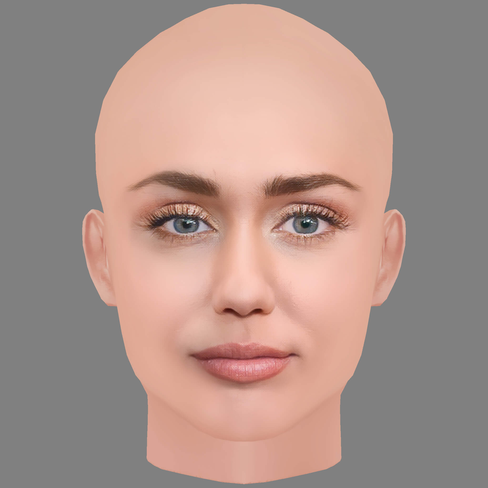 Miley Cyrus Head - Low Poly Head for Game - No Hair 3D Model by Nammichael