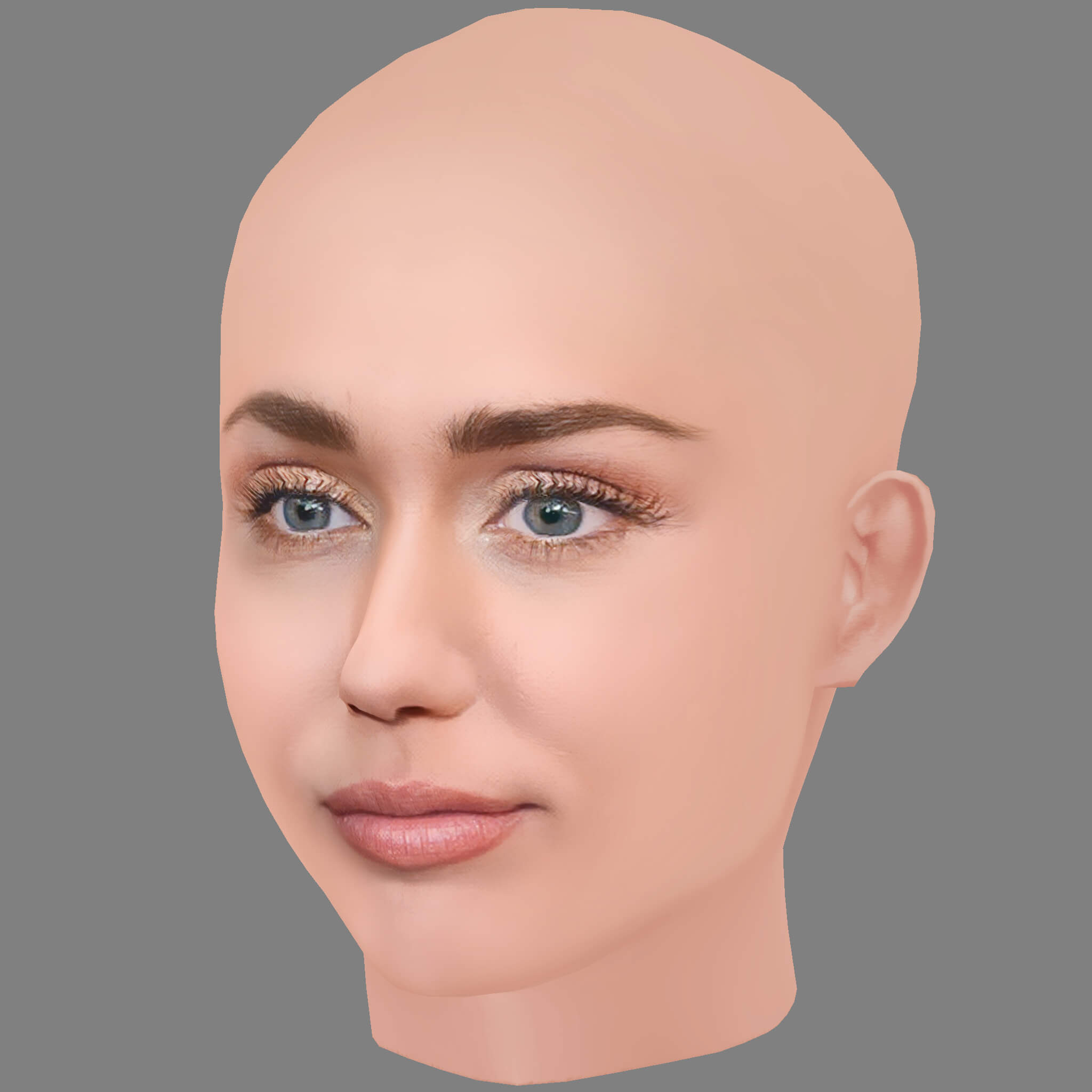 Miley Cyrus Head - Low Poly Head for Game - No Hair 3D Model by Nammichael