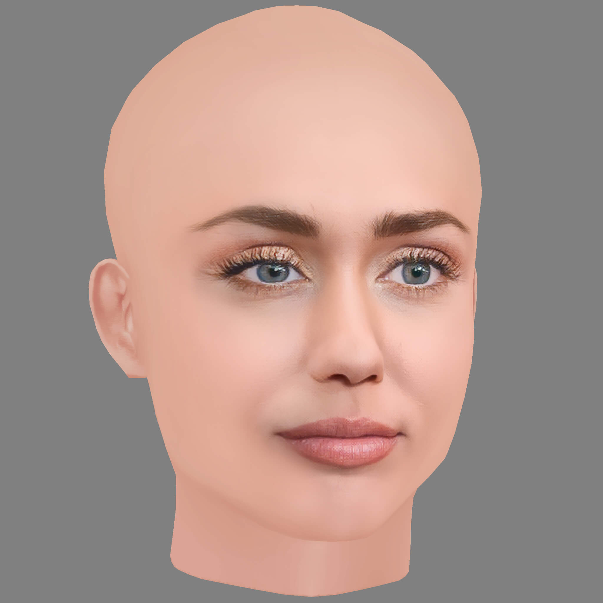Miley Cyrus Head - Low Poly Head for Game - No Hair 3D Model by Nammichael