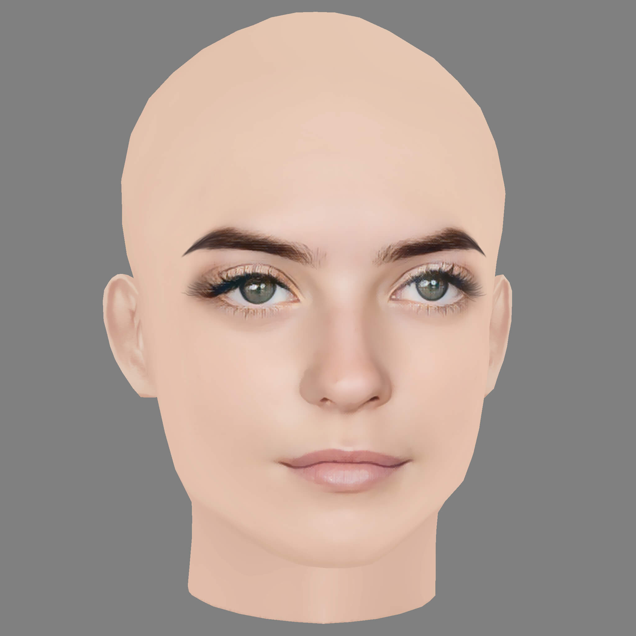 Millie Gibson Head - No Hair - Low Poly Head for Game 3D Model by ...