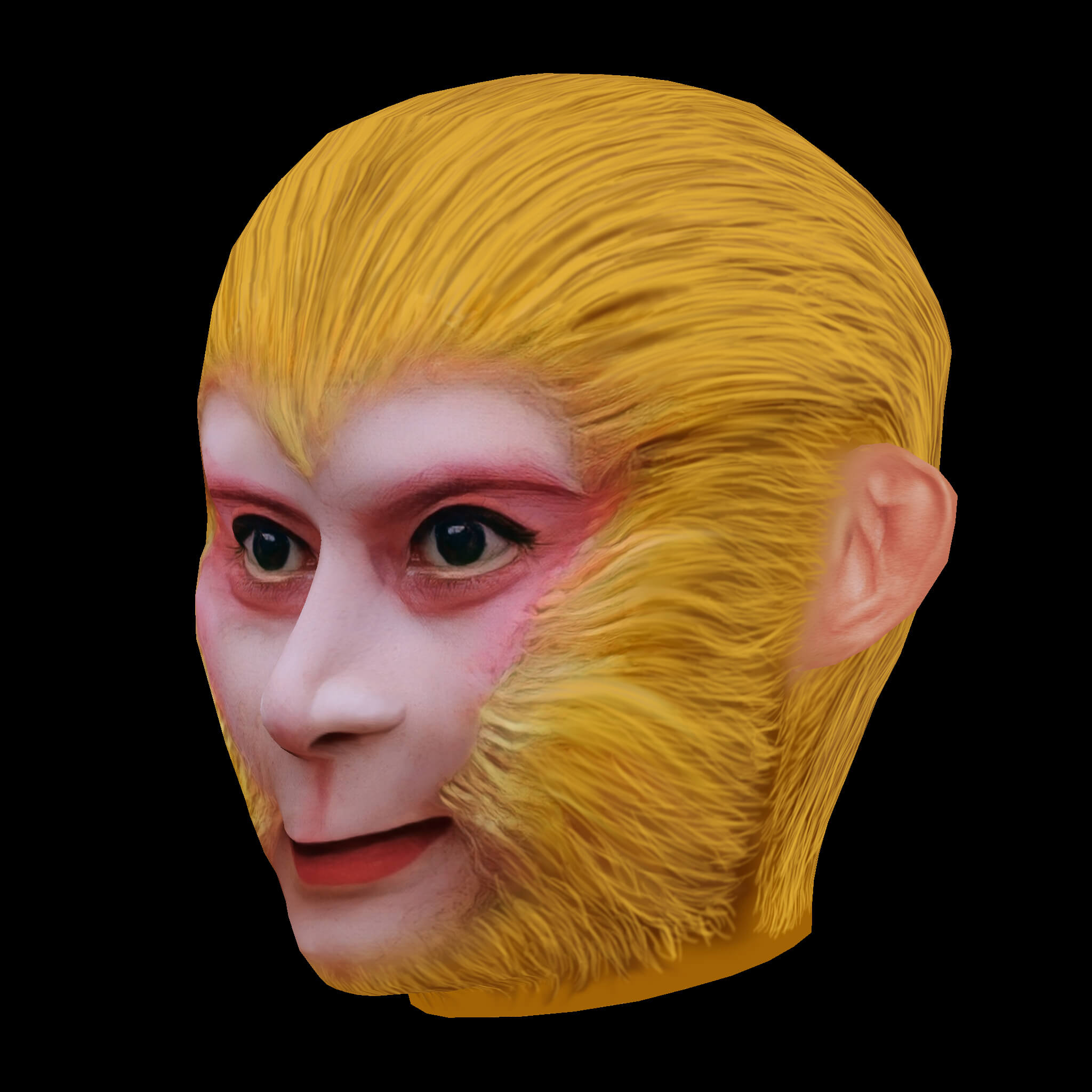 Monkey King - Sun Wukong Head - Low Poly Head for Game 3D Model by ...