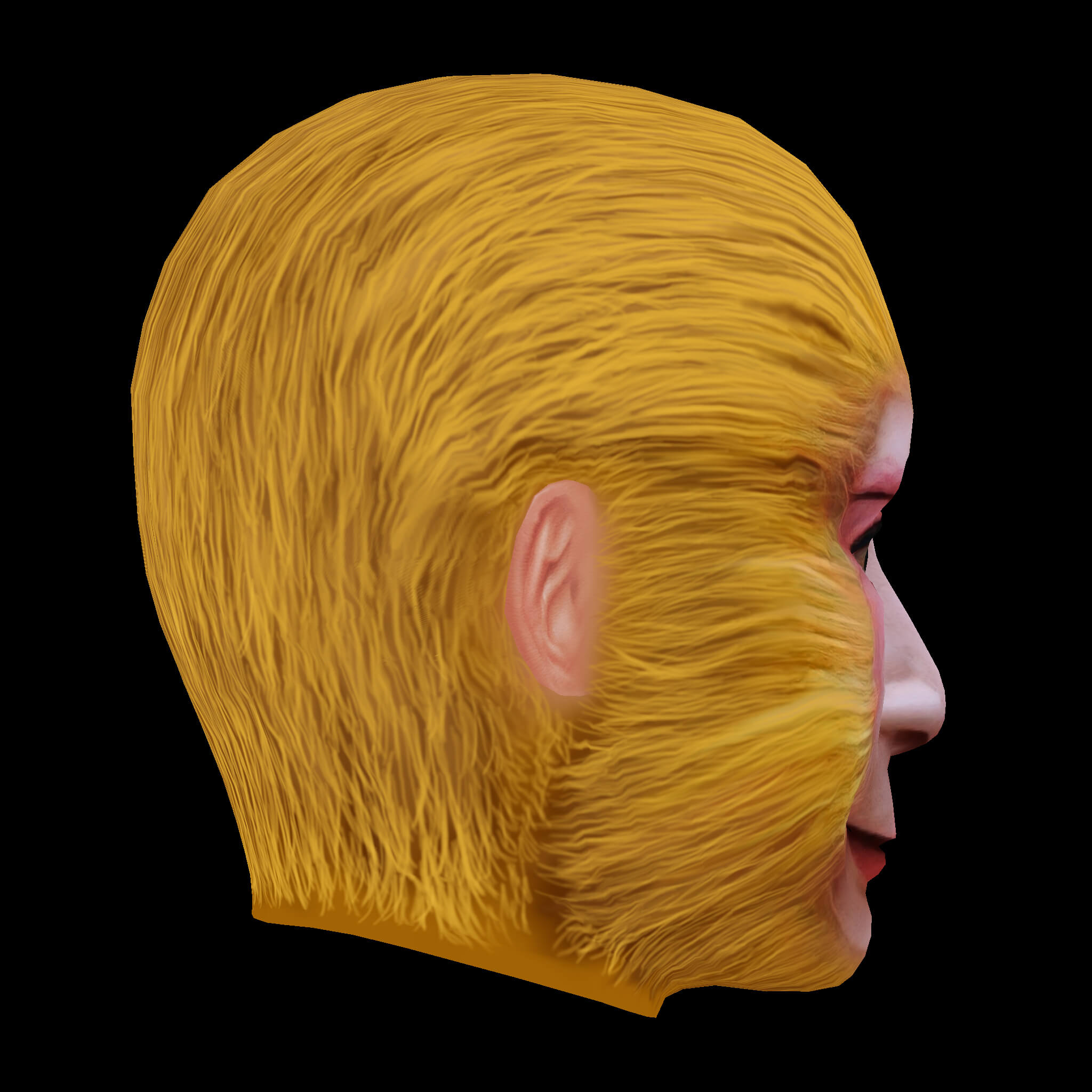 Monkey King - Sun Wukong Head - Low Poly Head for Game 3D Model by ...