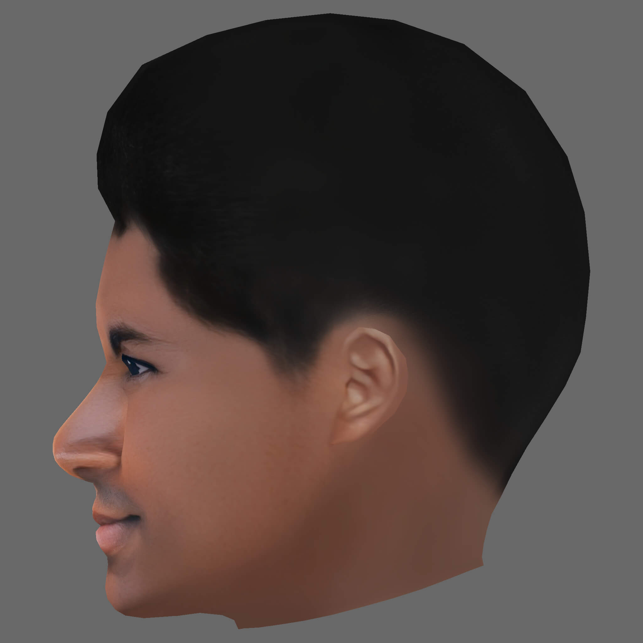 Muhammad Ali Head - Low Poly Head for Game Low Poly 3D Model by Nammichael