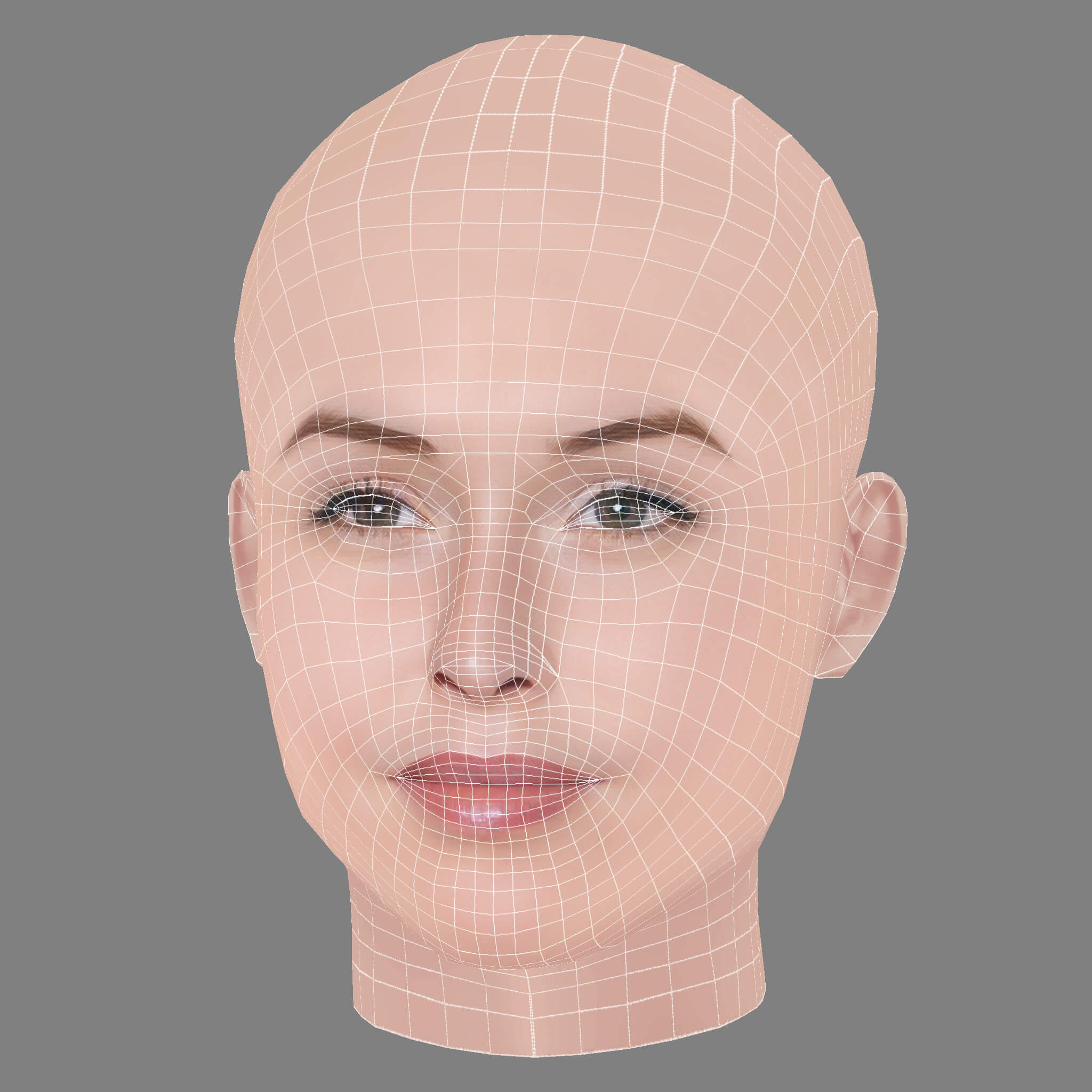 Natalie Krill Head - No Hair - Low Poly Head for Game 3D Model by ...