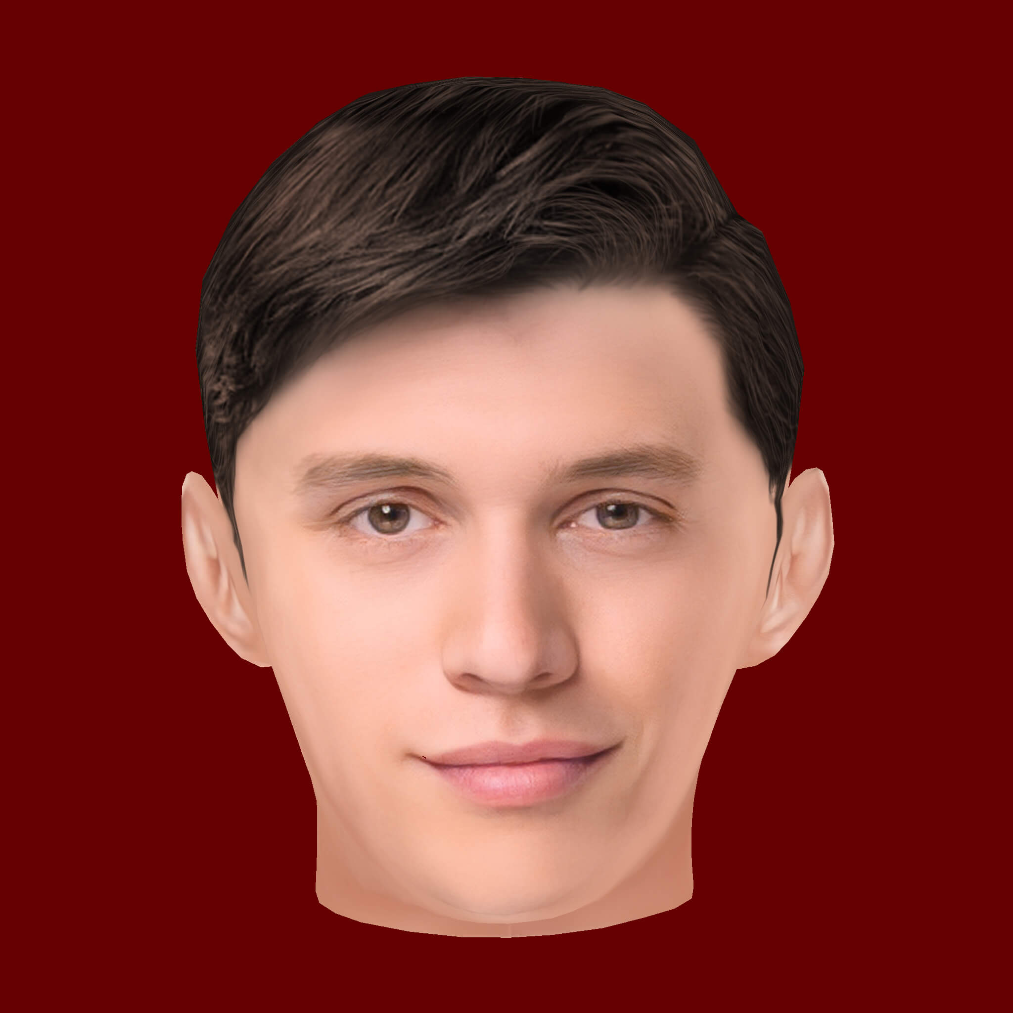 Nick Robinson Head - Low Poly Head for Game Low Poly 3D Model by Nammichael