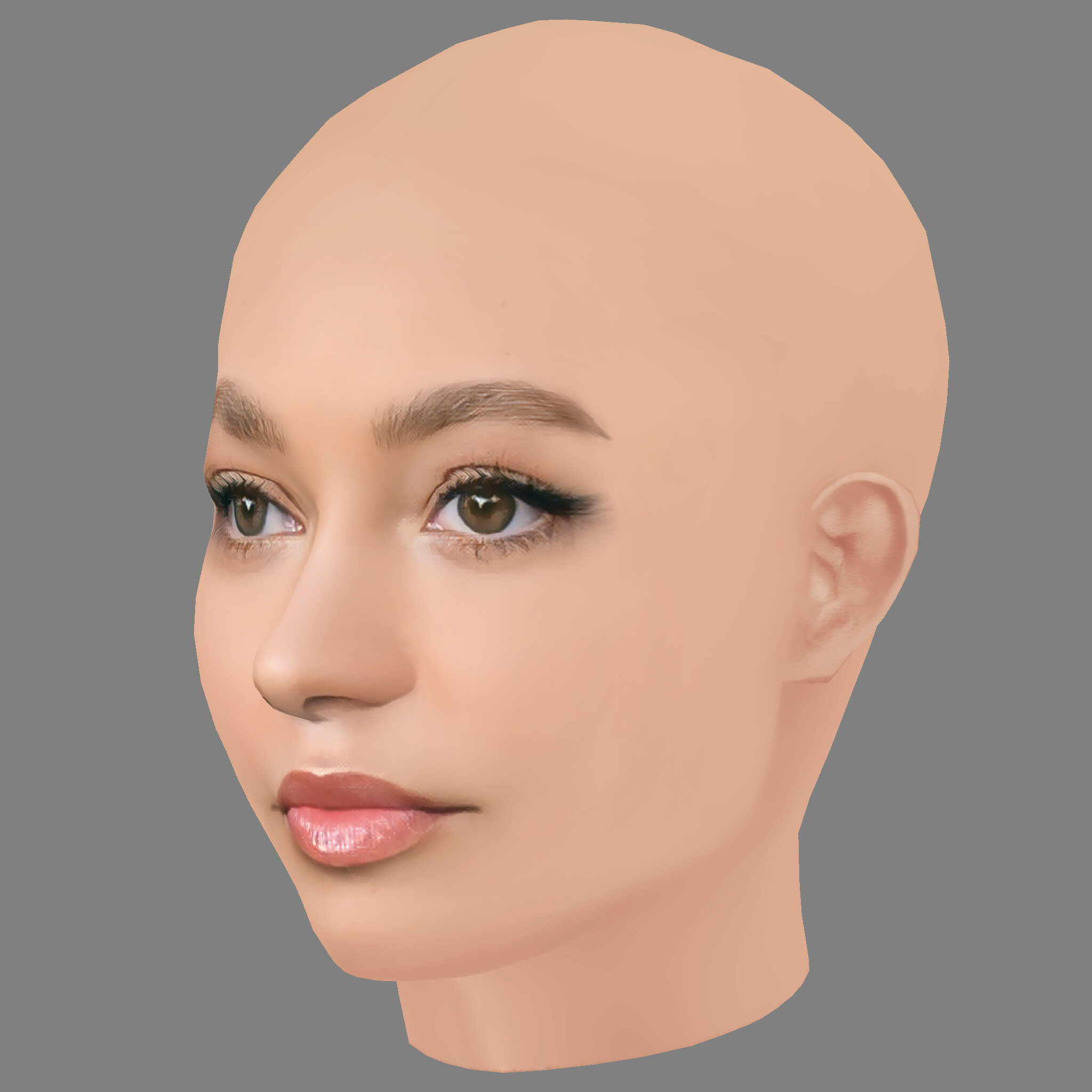 Nico Parker Head - No Hair - Low Poly Head for Game 3D Model by Nammichael