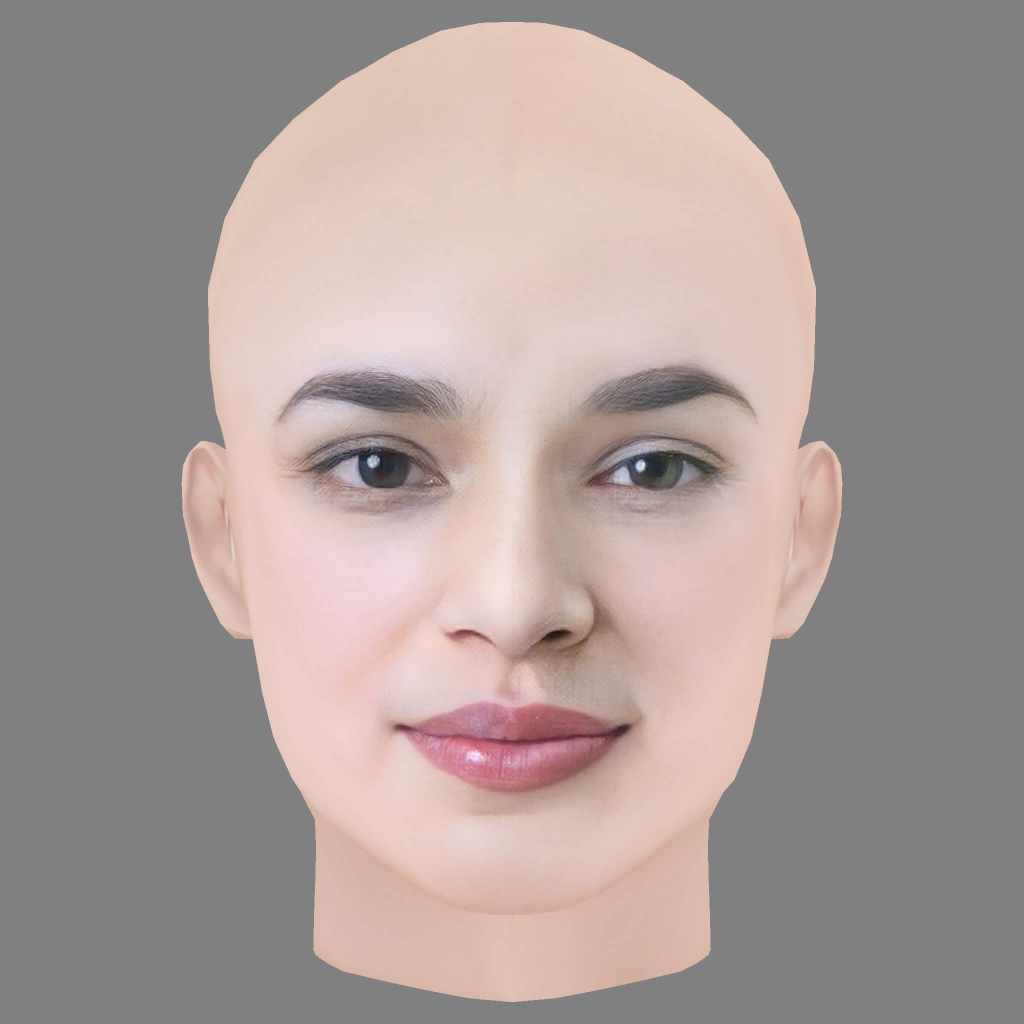Norah Jones Head - No Hair - Low Poly Head for Game 3D Model by Nammichael