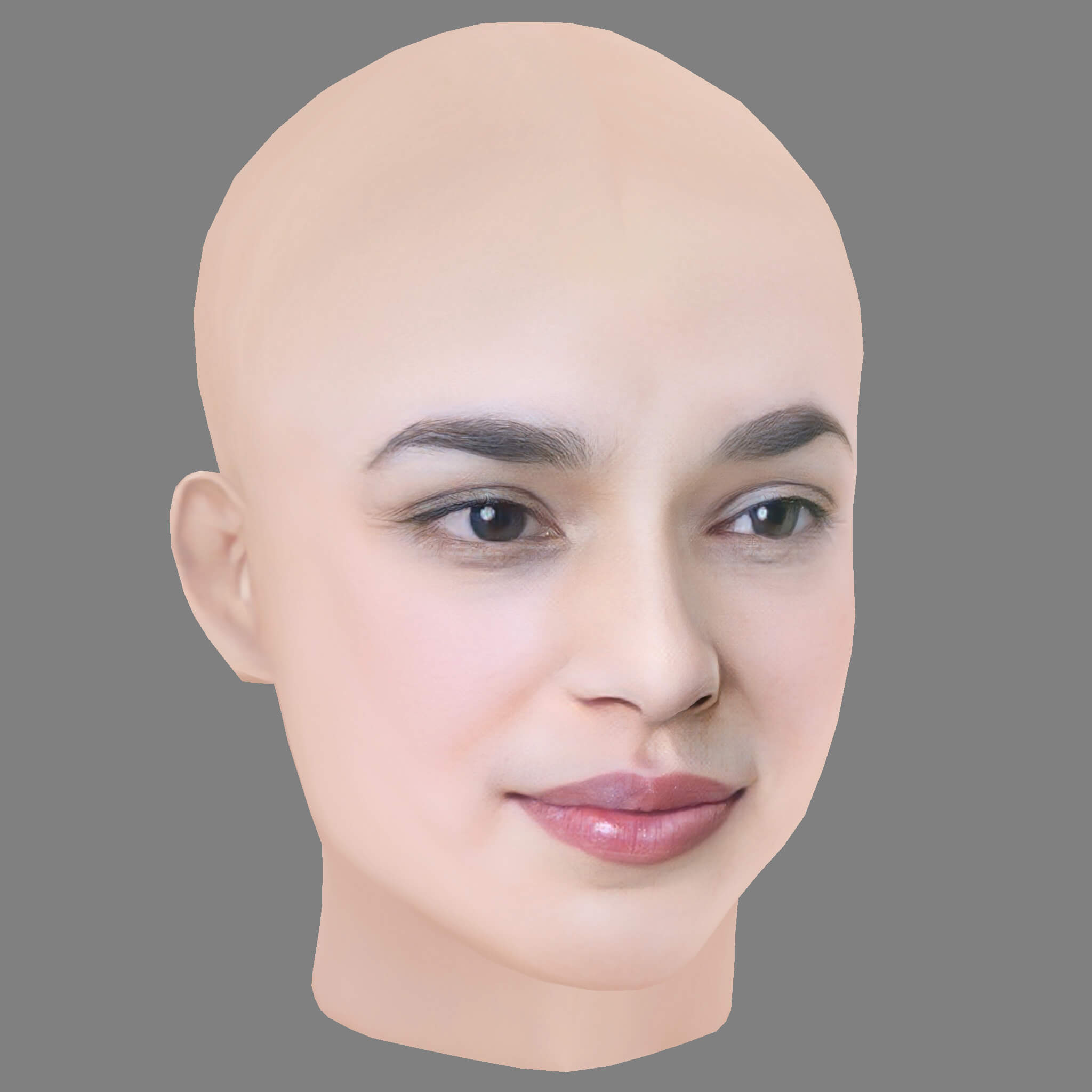 Norah Jones Head - No Hair - Low Poly Head for Game 3D Model by Nammichael