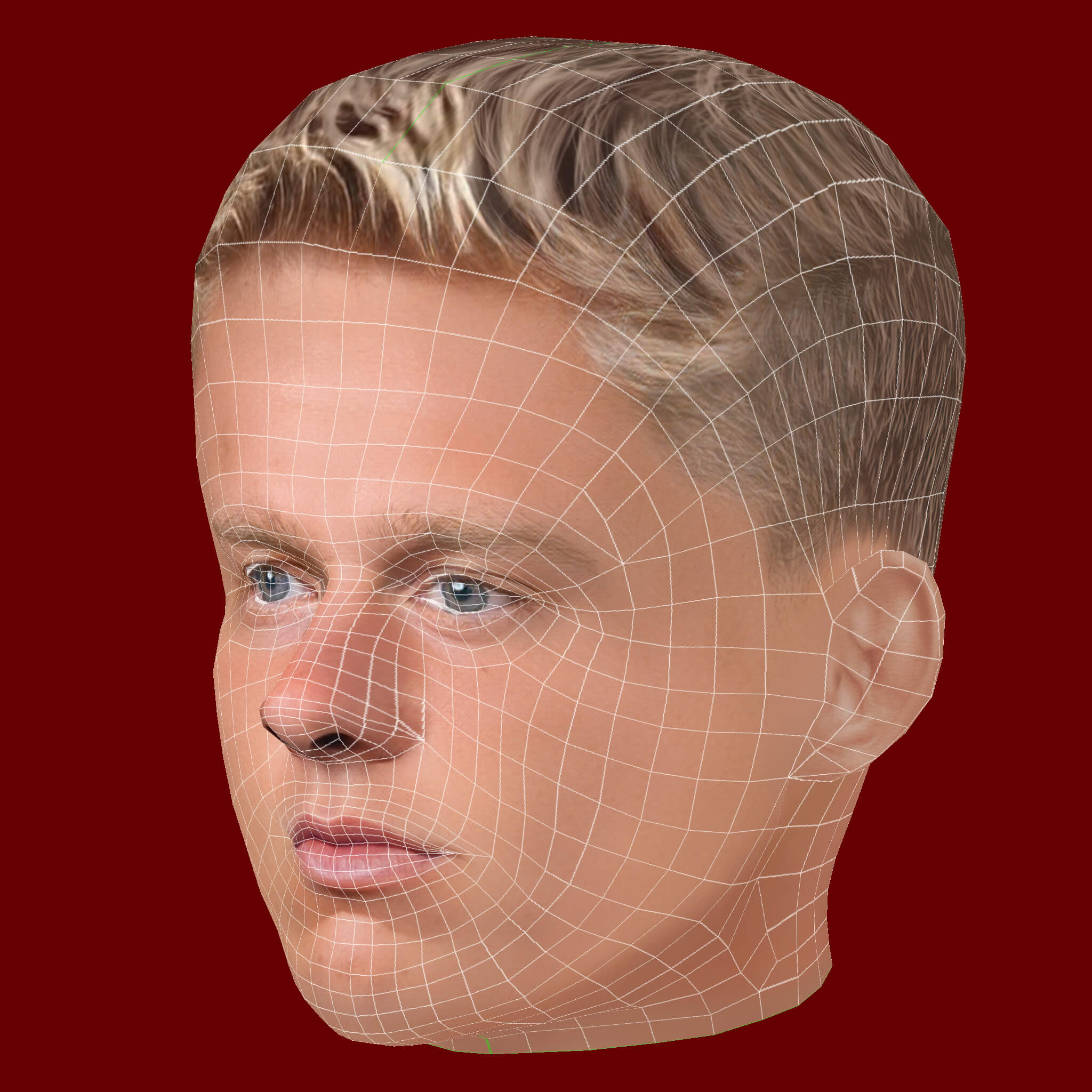 Oleksandr Zinchenko Head - Low Poly Head for Game Low Poly 3D Model by ...
