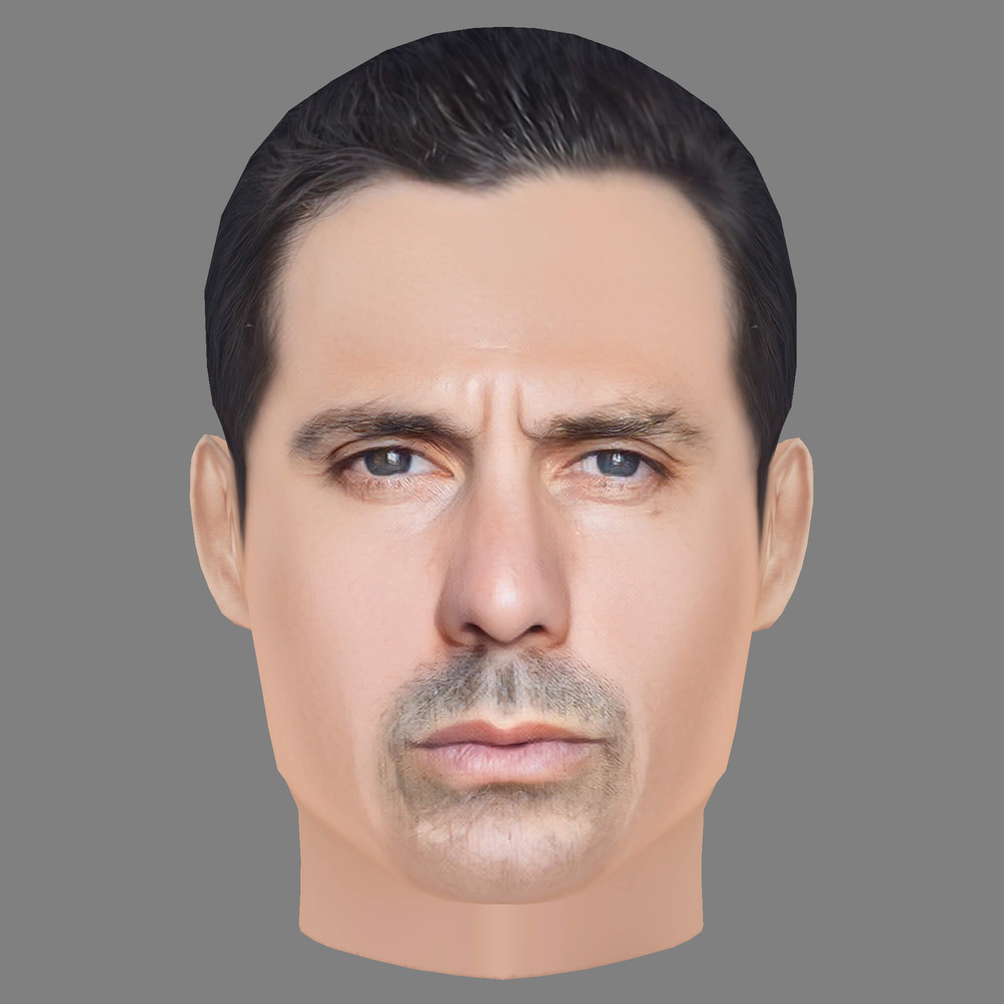 Olivier Raynal Head - Low Poly Head for Game 3D Model by Nammichael