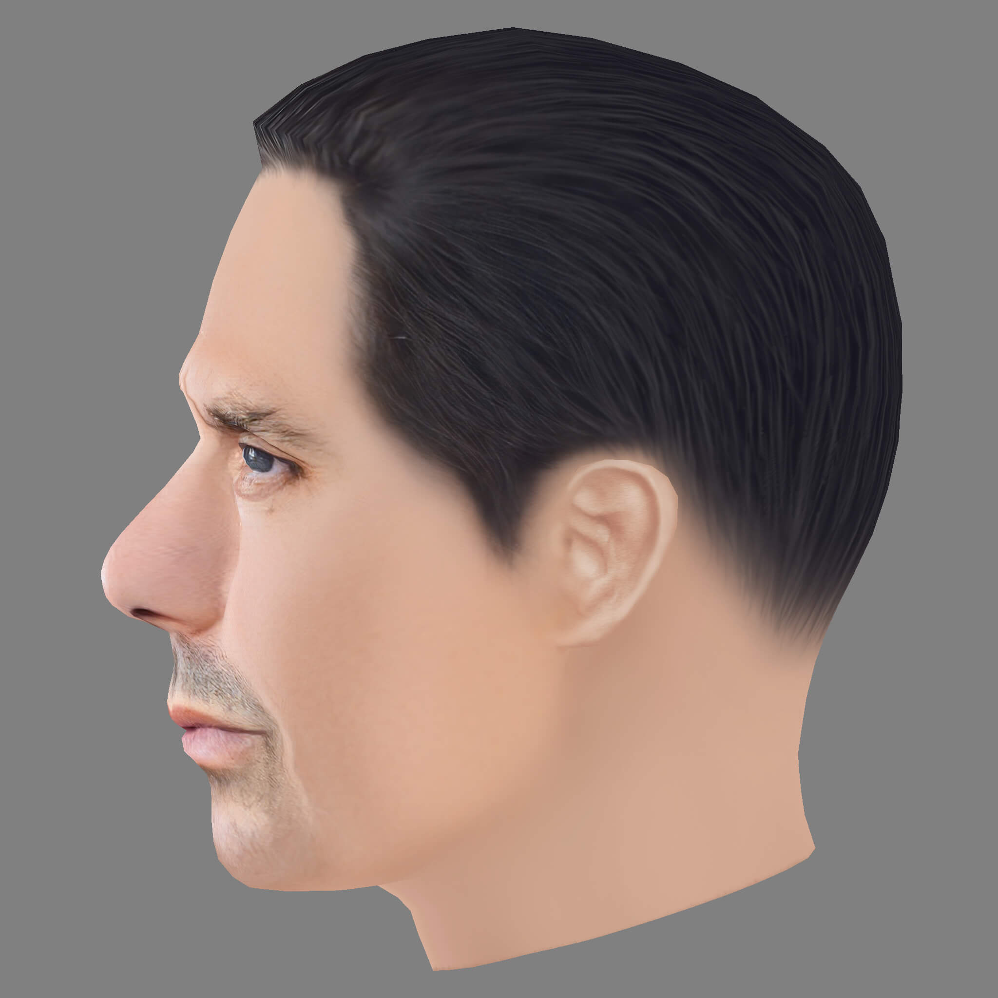 Olivier Raynal Head - Low Poly Head for Game 3D Model by Nammichael