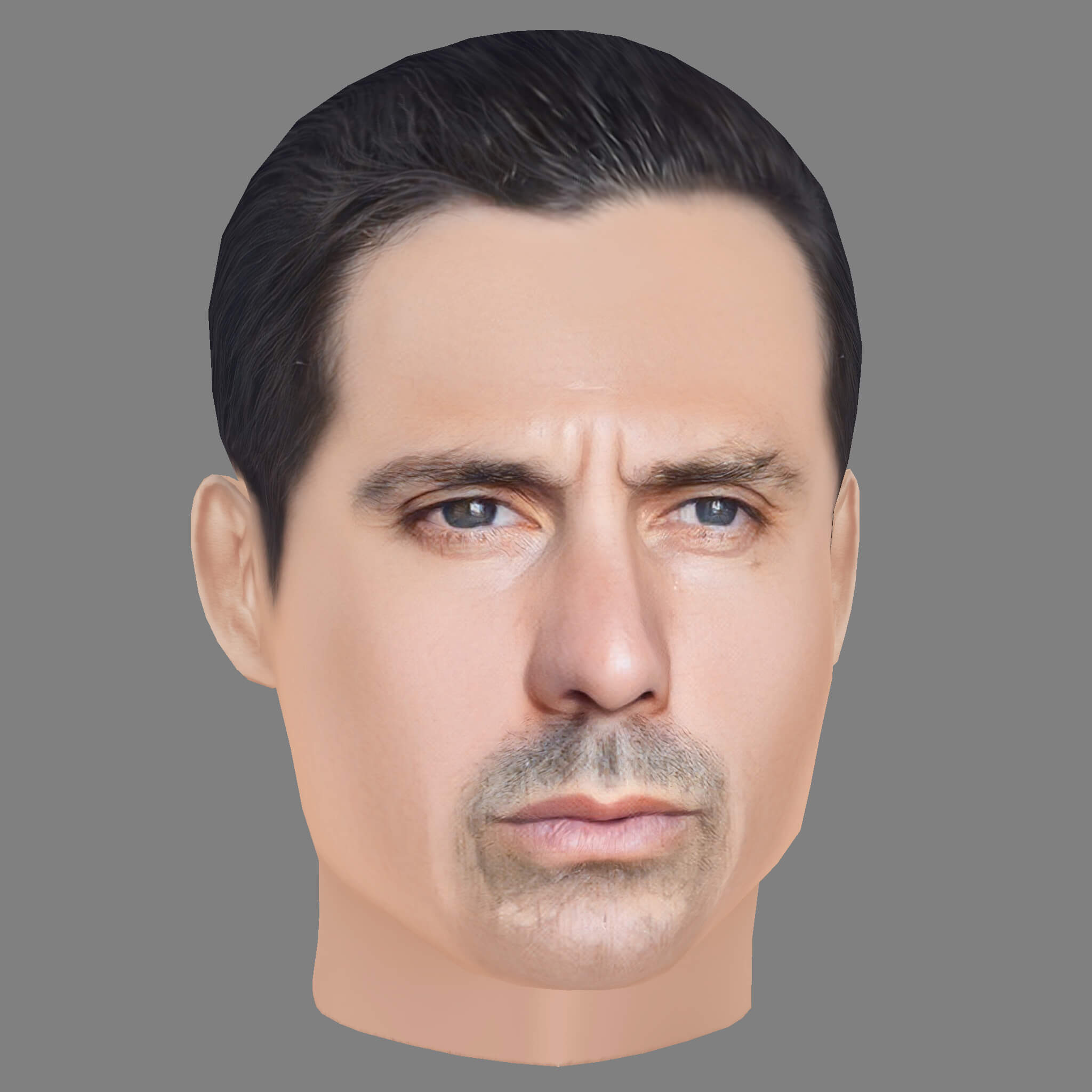 Olivier Raynal Head - Low Poly Head for Game 3D Model by Nammichael