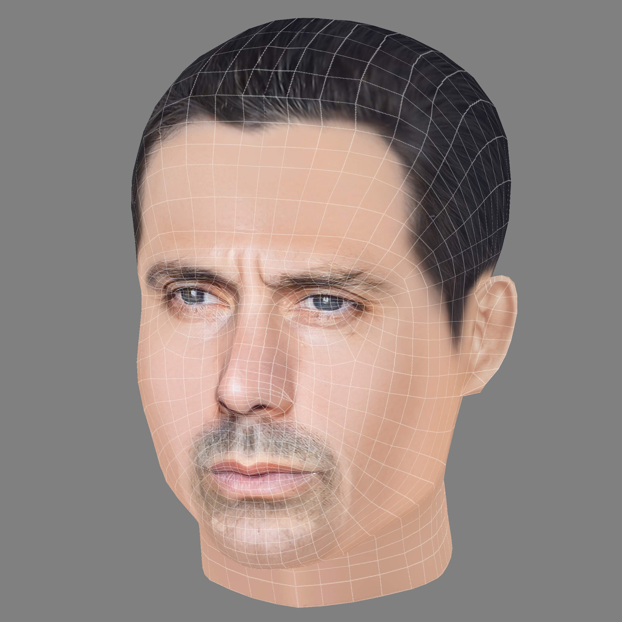 Olivier Raynal Head - Low Poly Head for Game 3D Model by Nammichael
