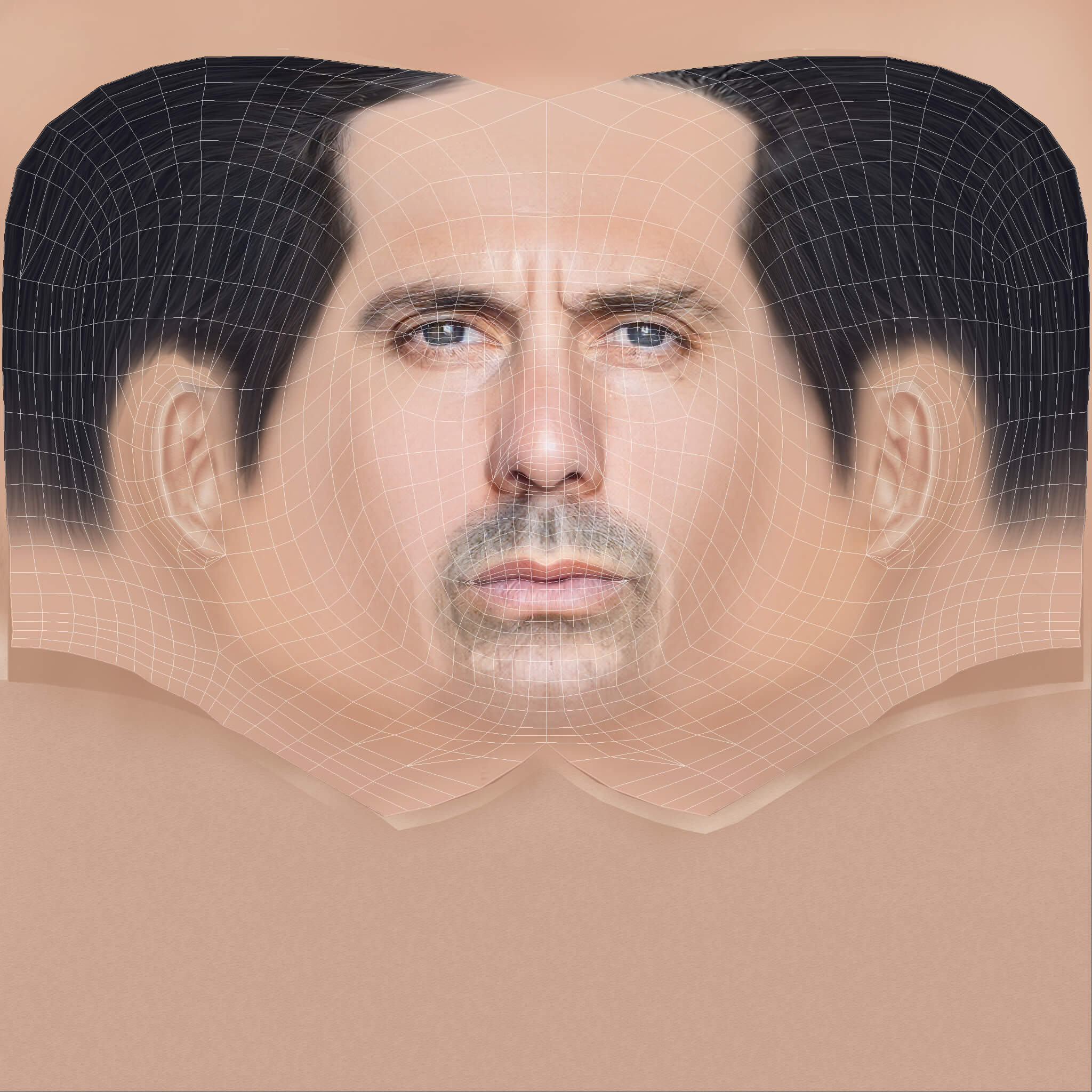 Olivier Raynal Head - Low Poly Head for Game 3D Model by Nammichael