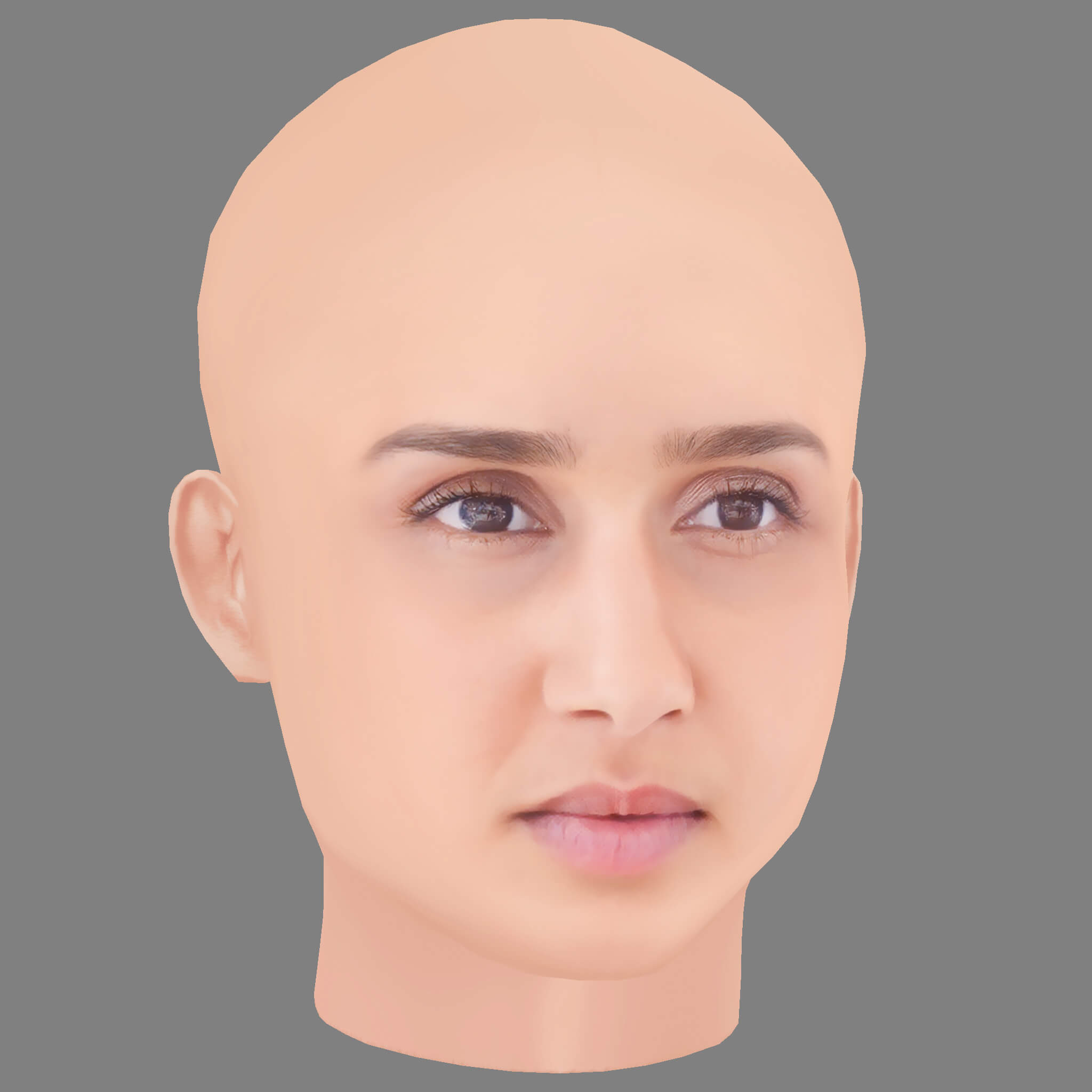 Oulaya Amamra Head - No Hair - Low Poly Head for Game 3D Model by ...