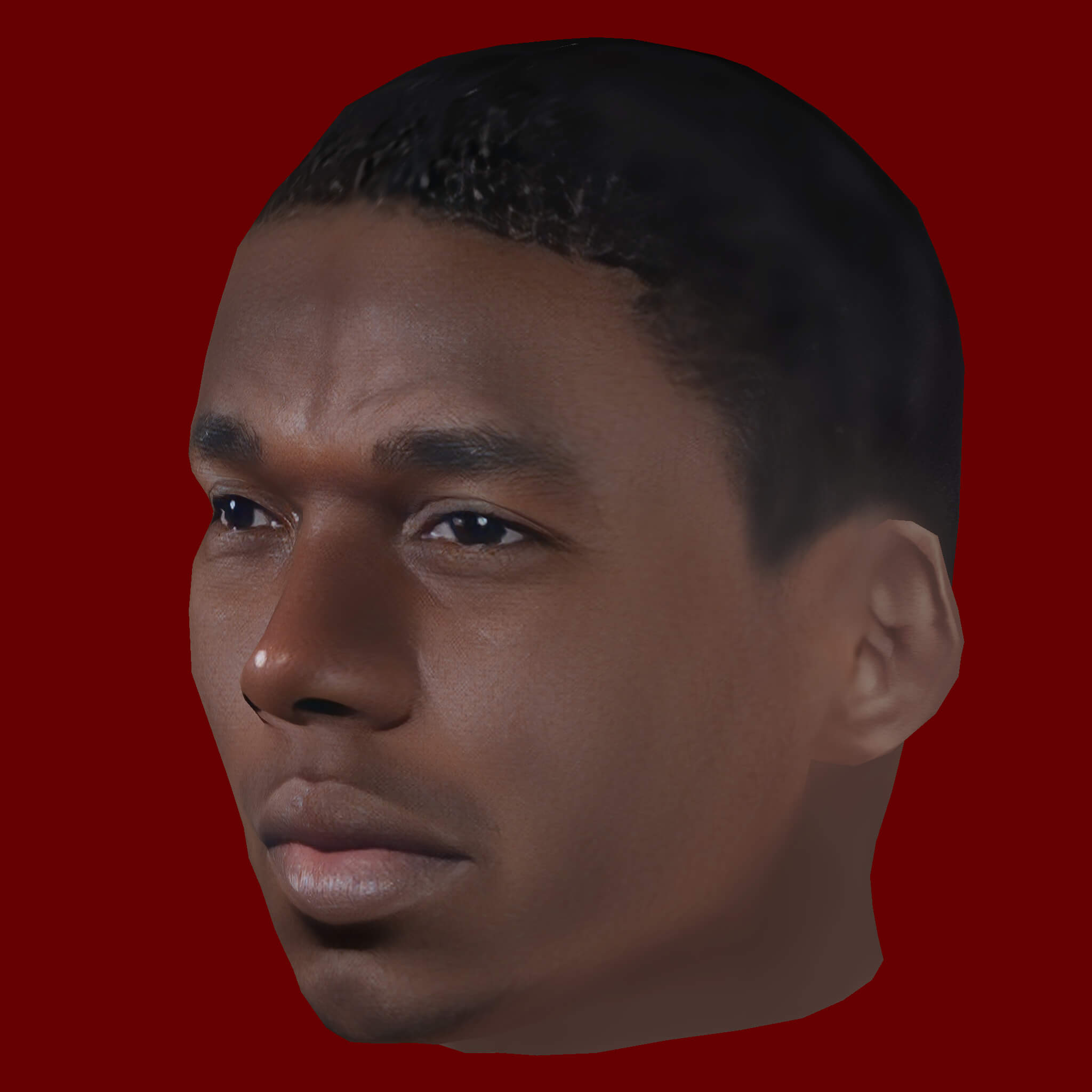 Paul Pogba Head - Low Poly Head for Game 3D Model by Nammichael