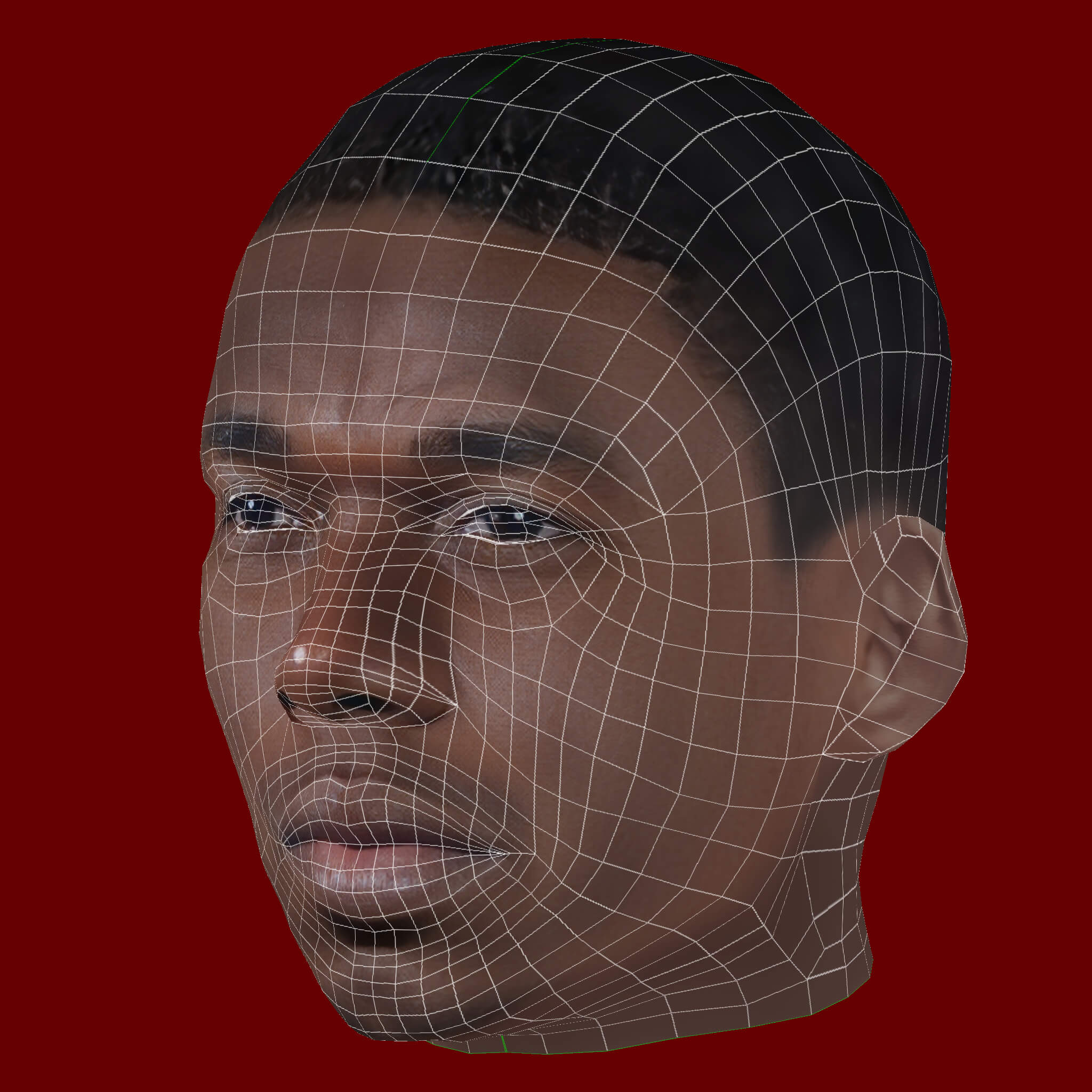 Paul Pogba Head - Low Poly Head for Game 3D Model by Nammichael