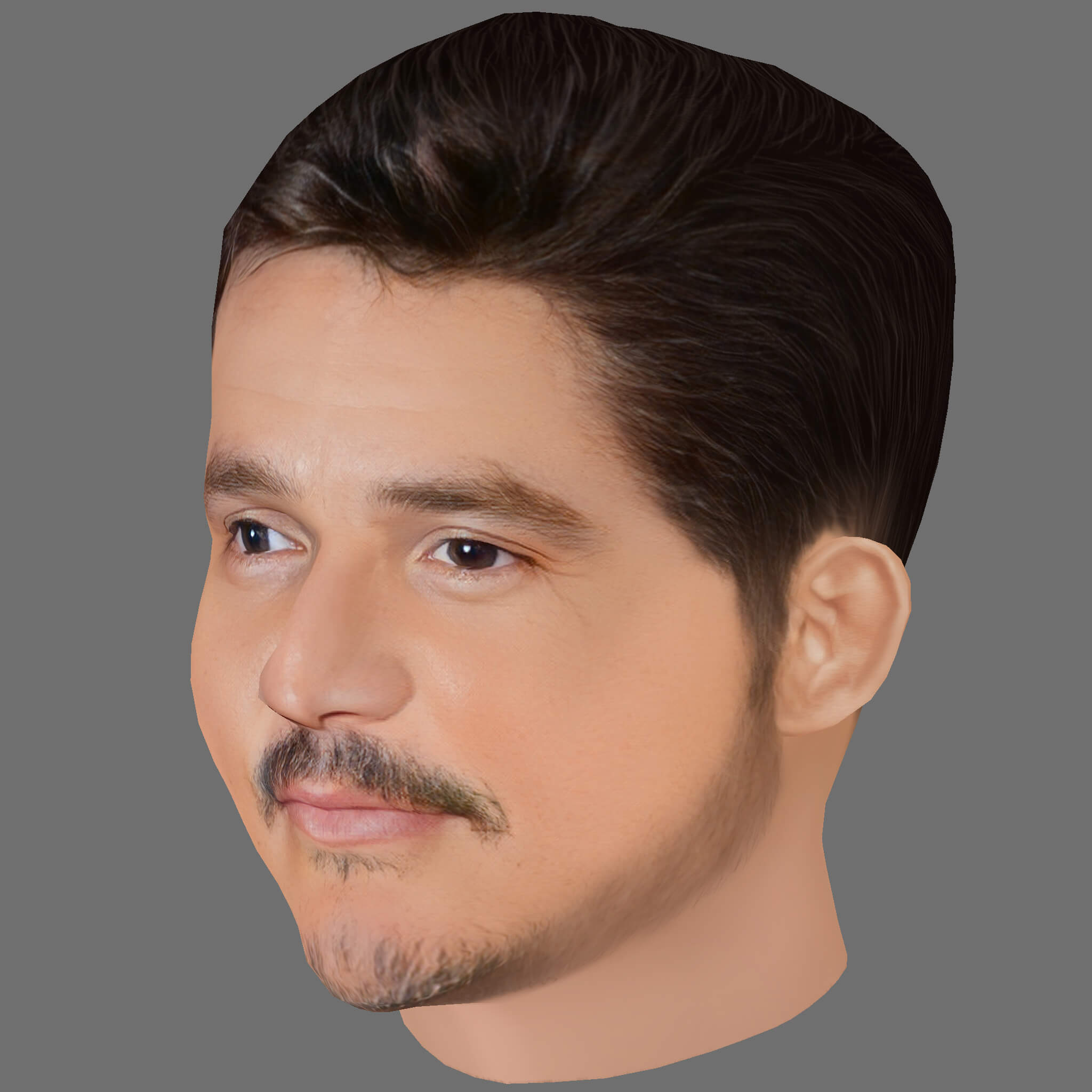 Pedro Pascal Head - Low Poly Head for Game 3D Model by Nammichael