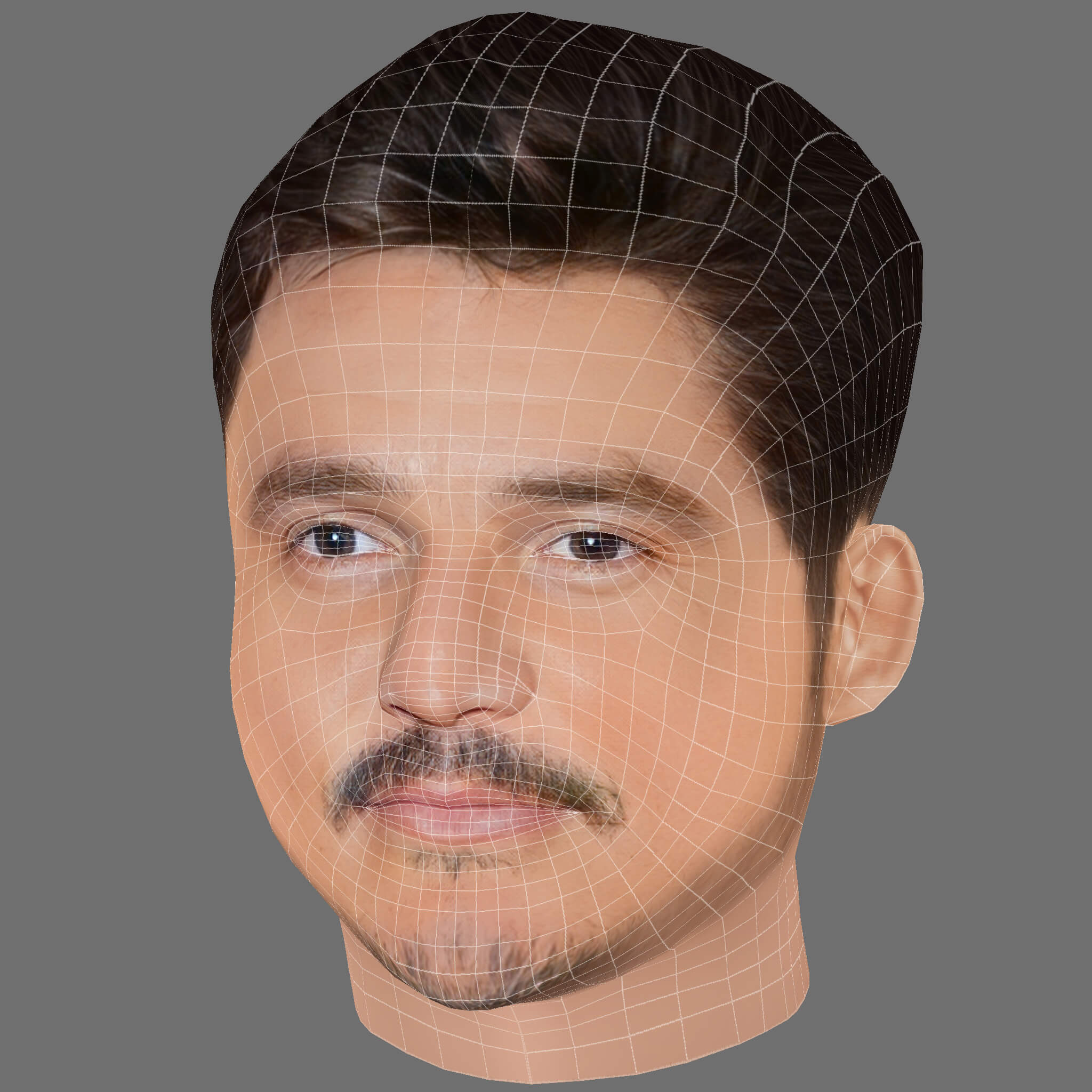 Pedro Pascal Head - Low Poly Head for Game 3D Model by Nammichael