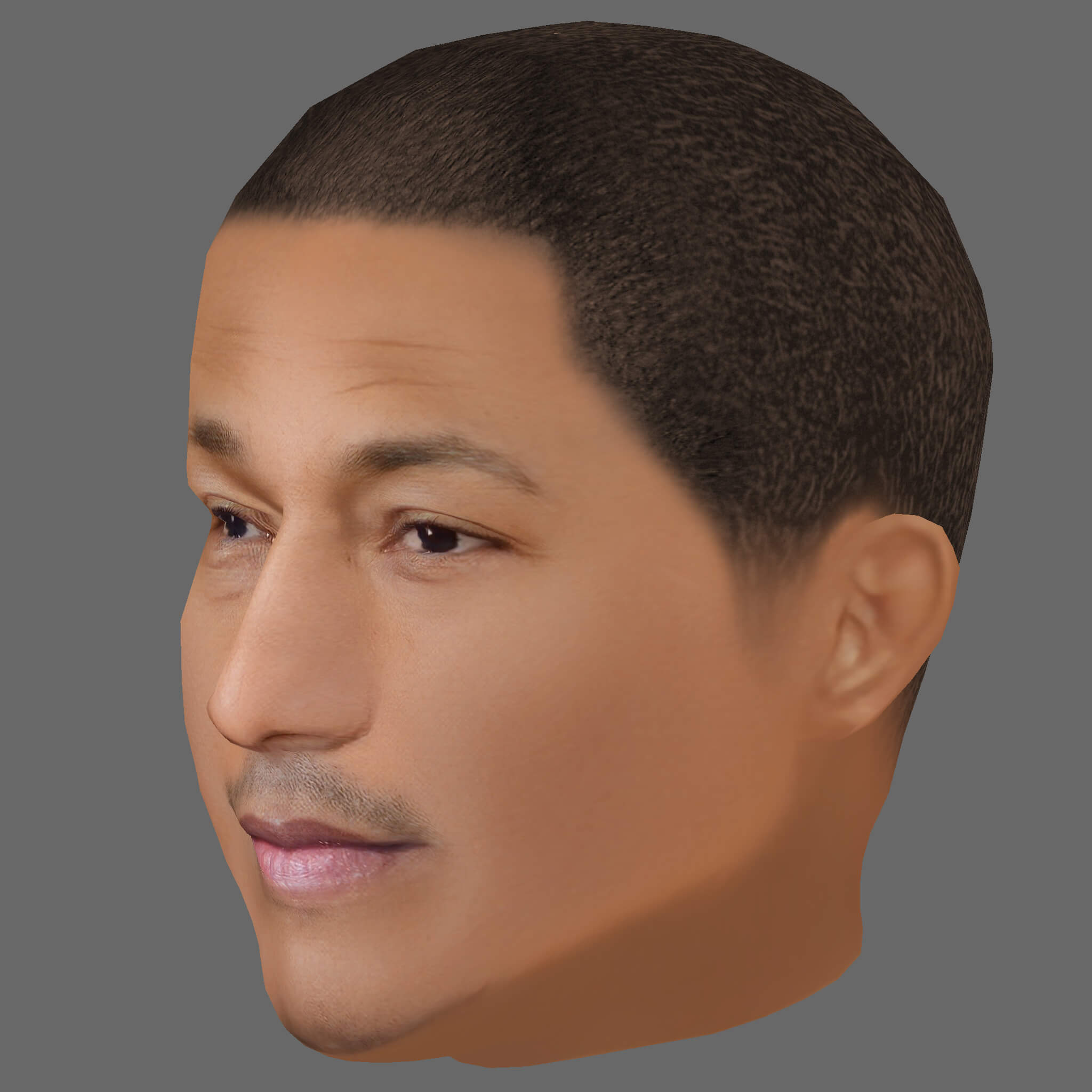 Pharrell Williams Head - Low Poly Head for Game Low Poly 3D Model by ...