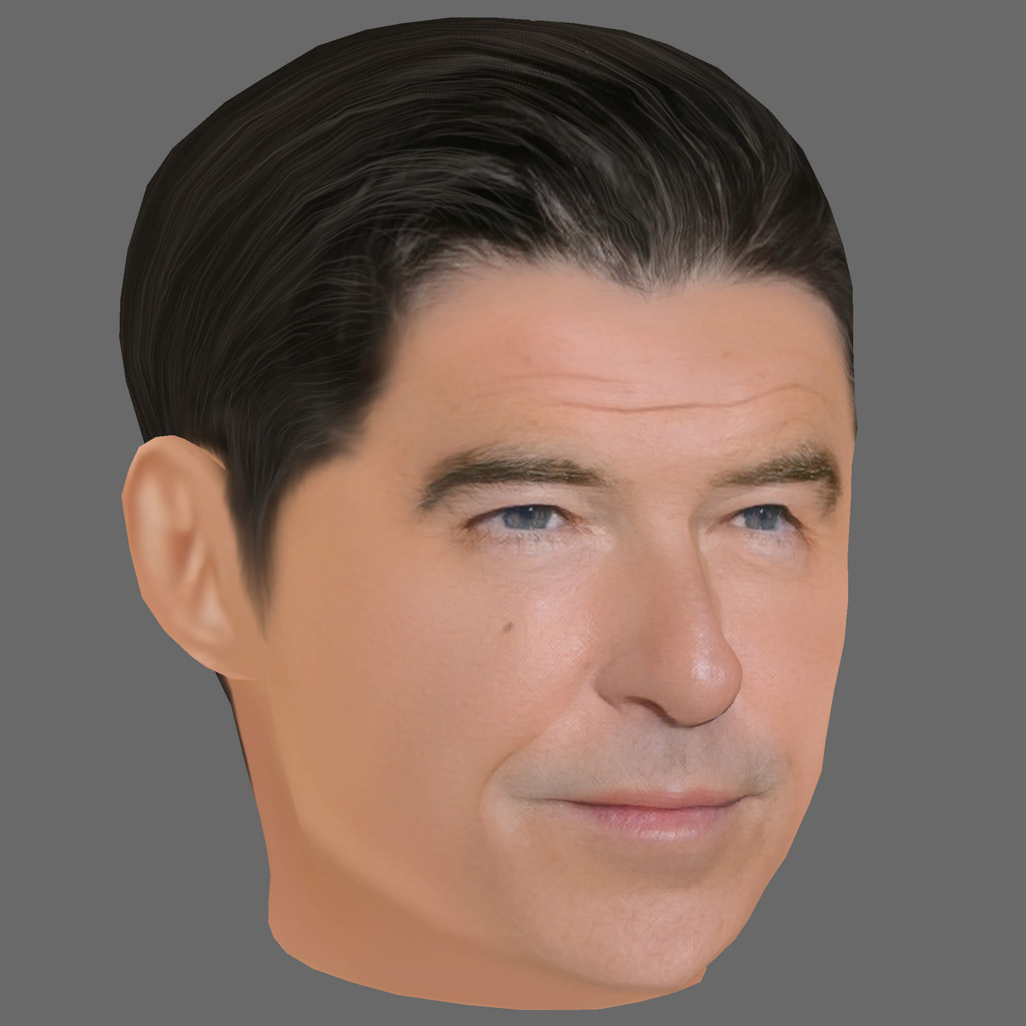 Pierce Brosnan Head - Low Poly Head for Game Low Poly 3D Model by ...