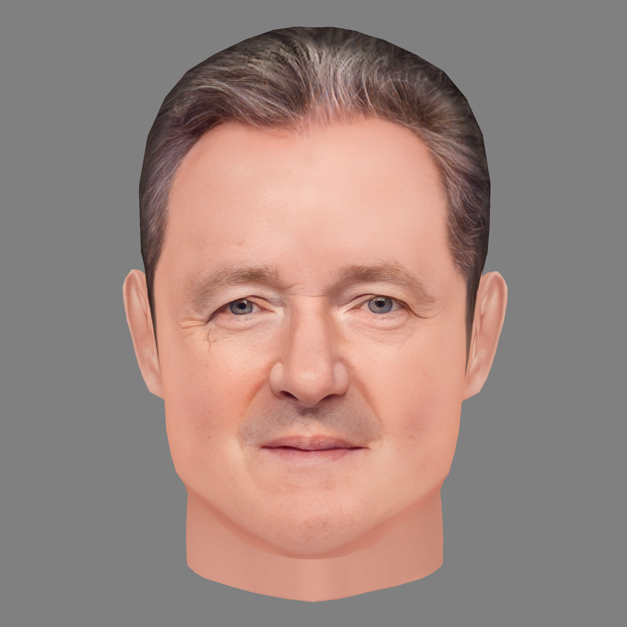Piers Morgan Head - Low Poly Head for Game 3D Model by Nammichael