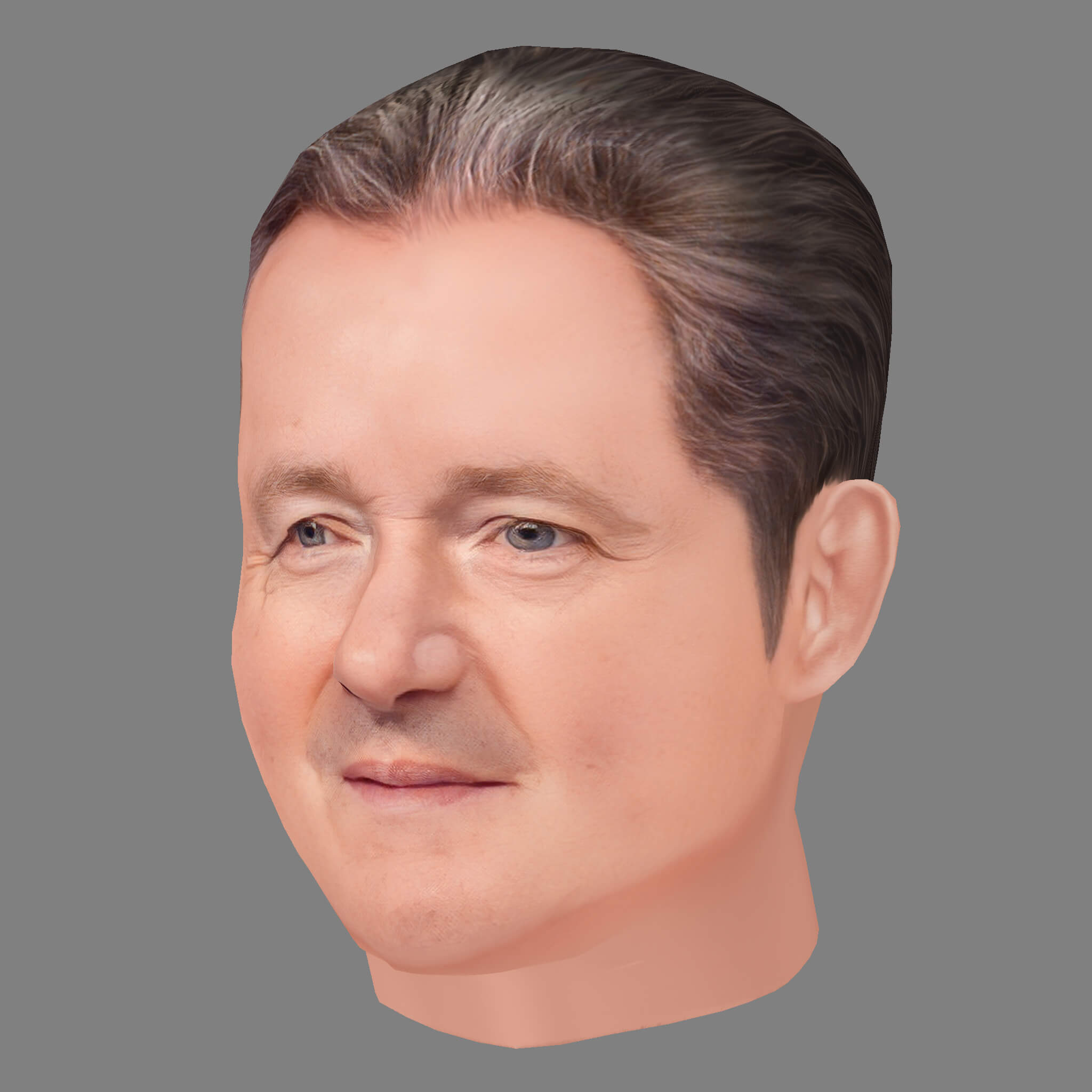 Piers Morgan Head - Low Poly Head for Game 3D Model by Nammichael