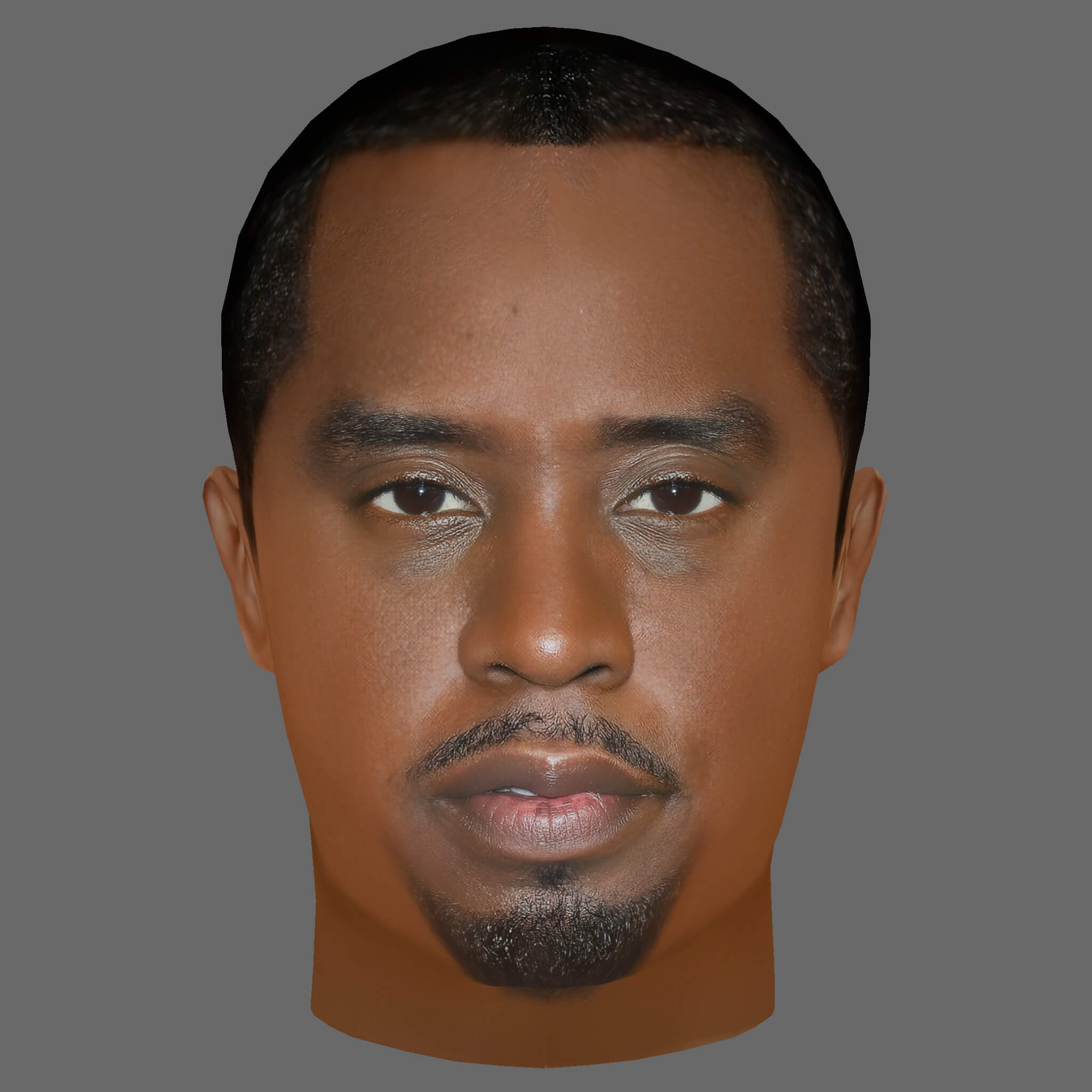 Puff Diddy Head - Low Poly Head for Game 3D Model by Nammichael